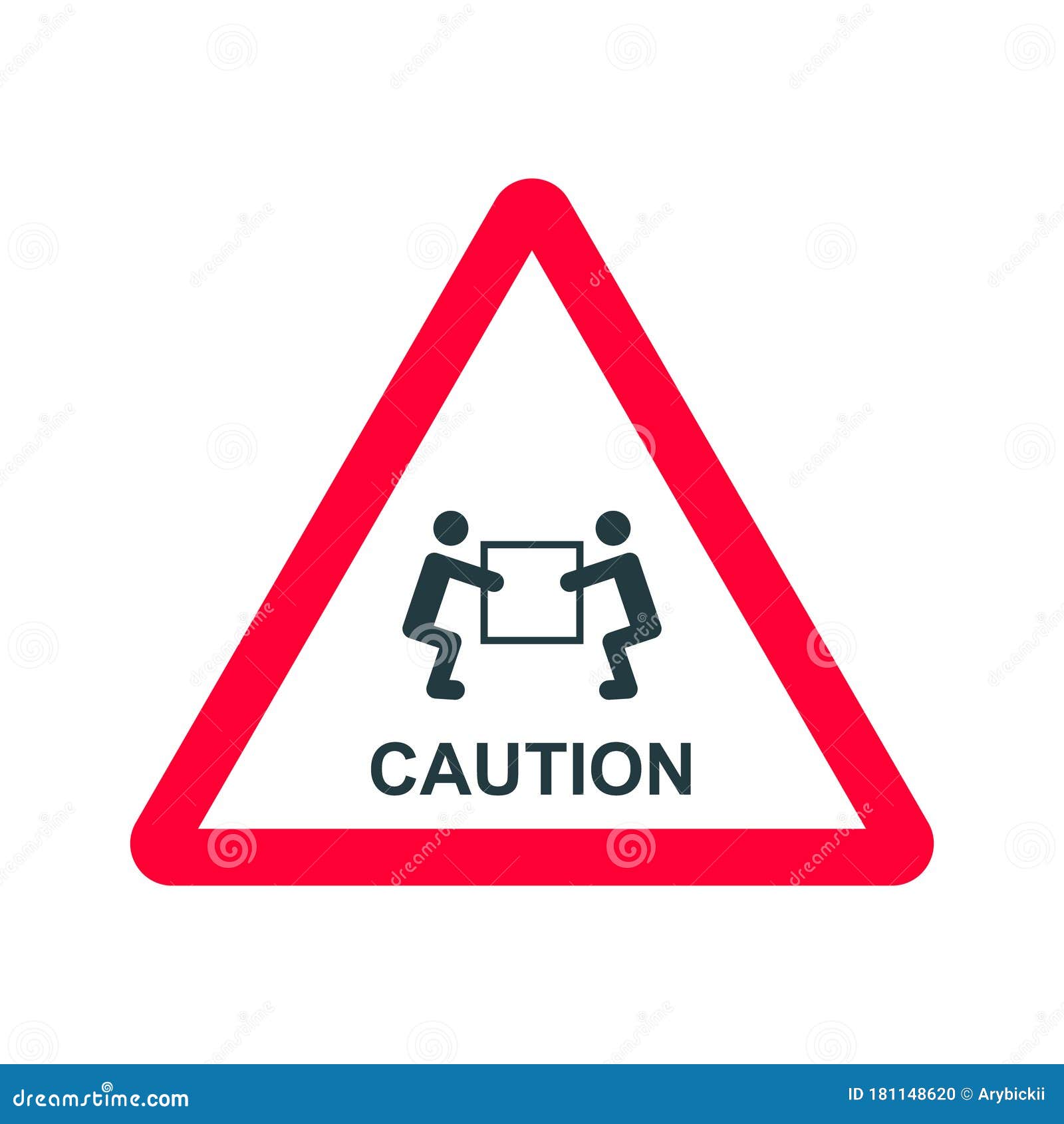 Warning Sign, Handling Heavy Loads, Vector Icon Stock Vector ...