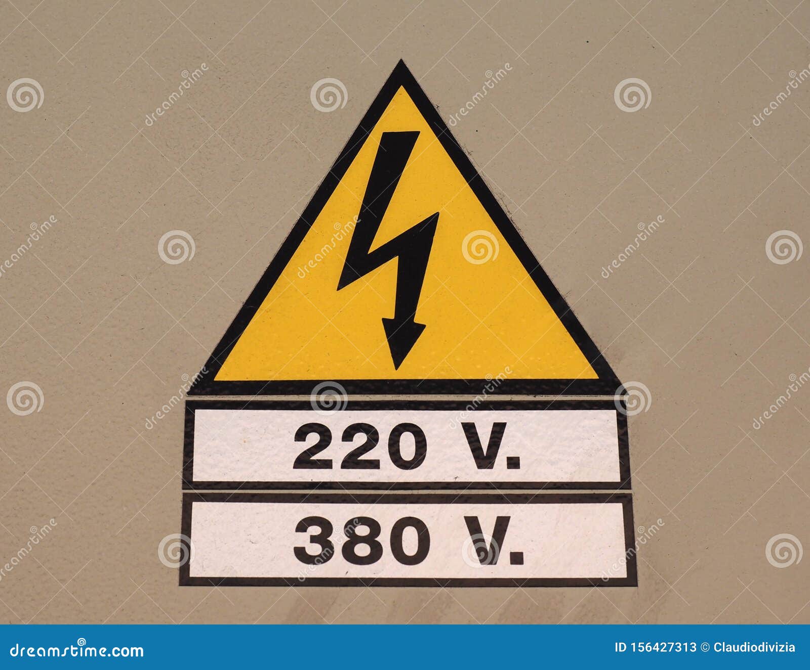 Warning Sign High Tension Danger Stock Image - Image of tension, danger ...