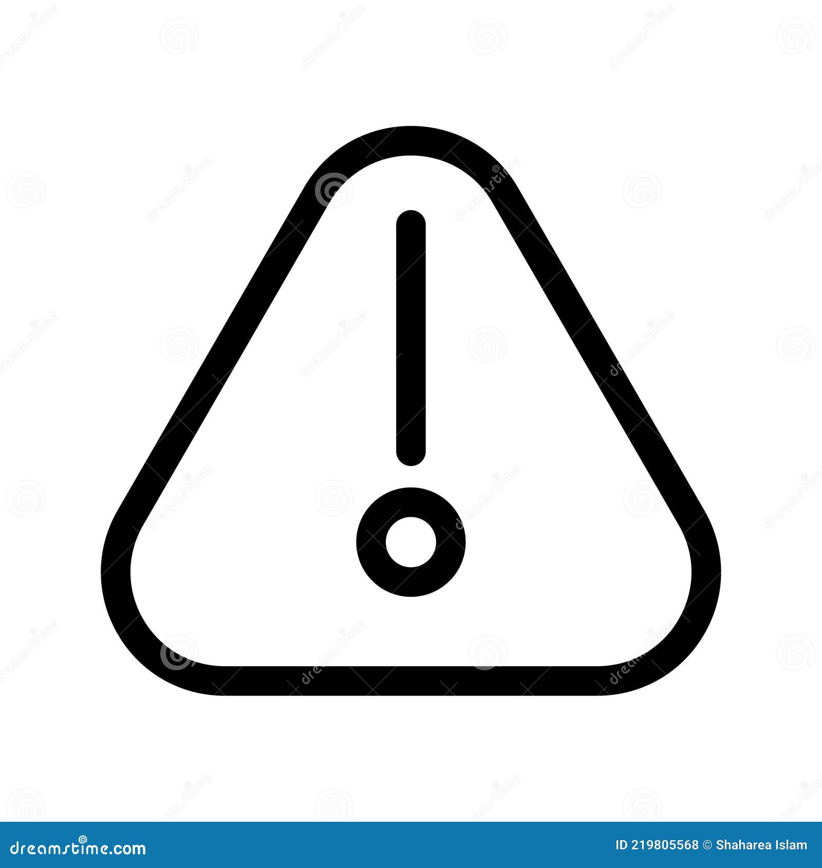 Warning sign icon stock vector. Illustration of beautiful - 219805568