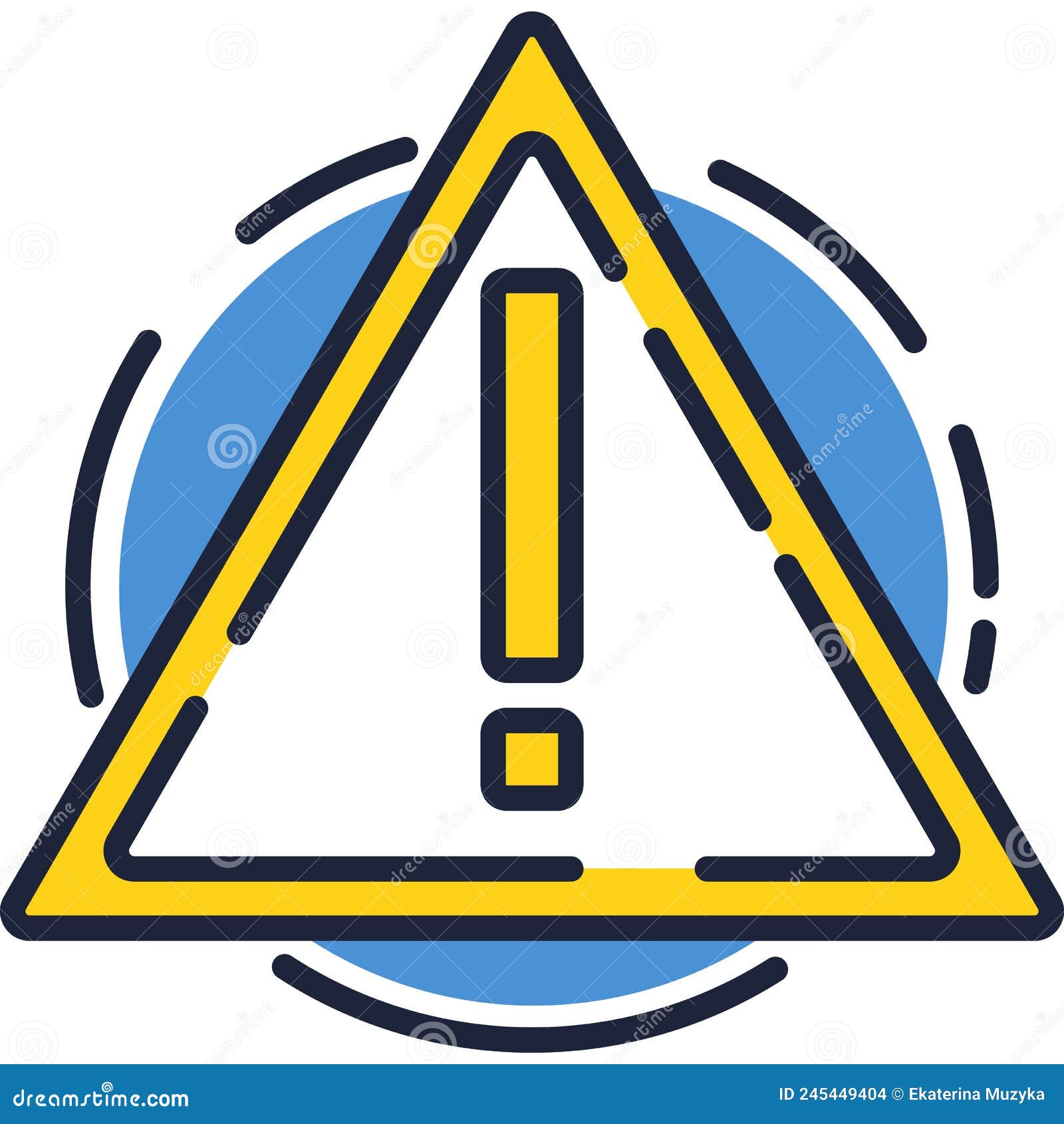 Alert Triangle Symbol Icon Vector Illustration | CartoonDealer.com ...