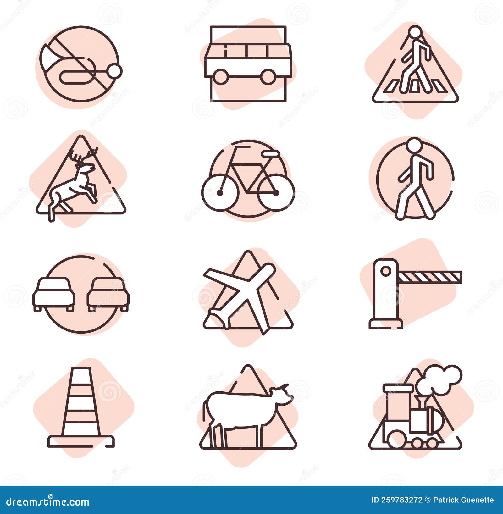 Warning Sign Icon Set, Icon Stock Vector - Illustration of danger ...
