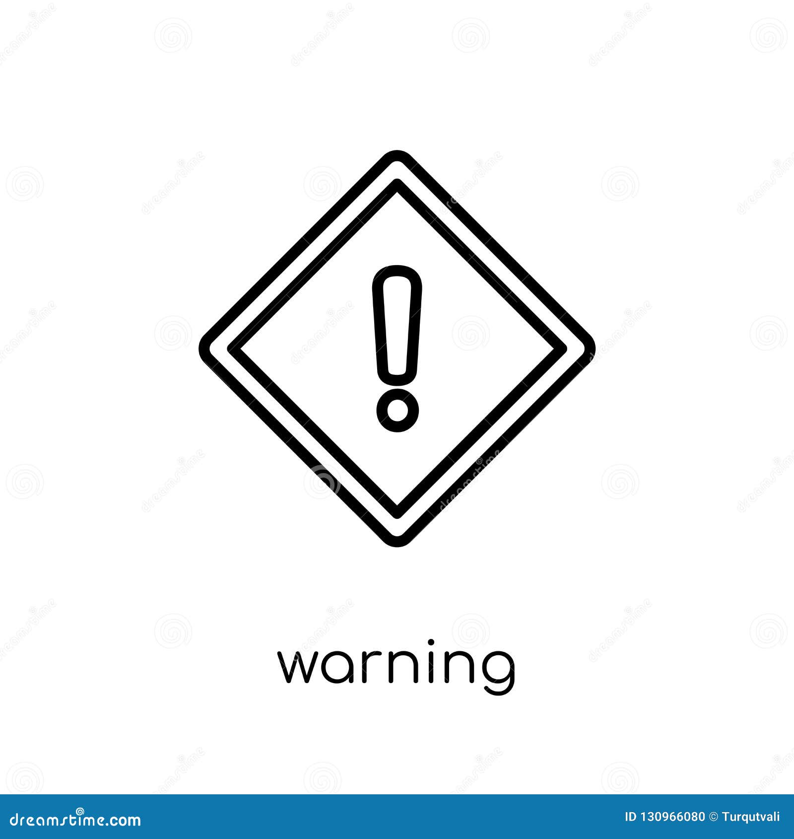 Warning Sign Icon. Trendy Modern Flat Linear Vector Warning Sign Stock ...