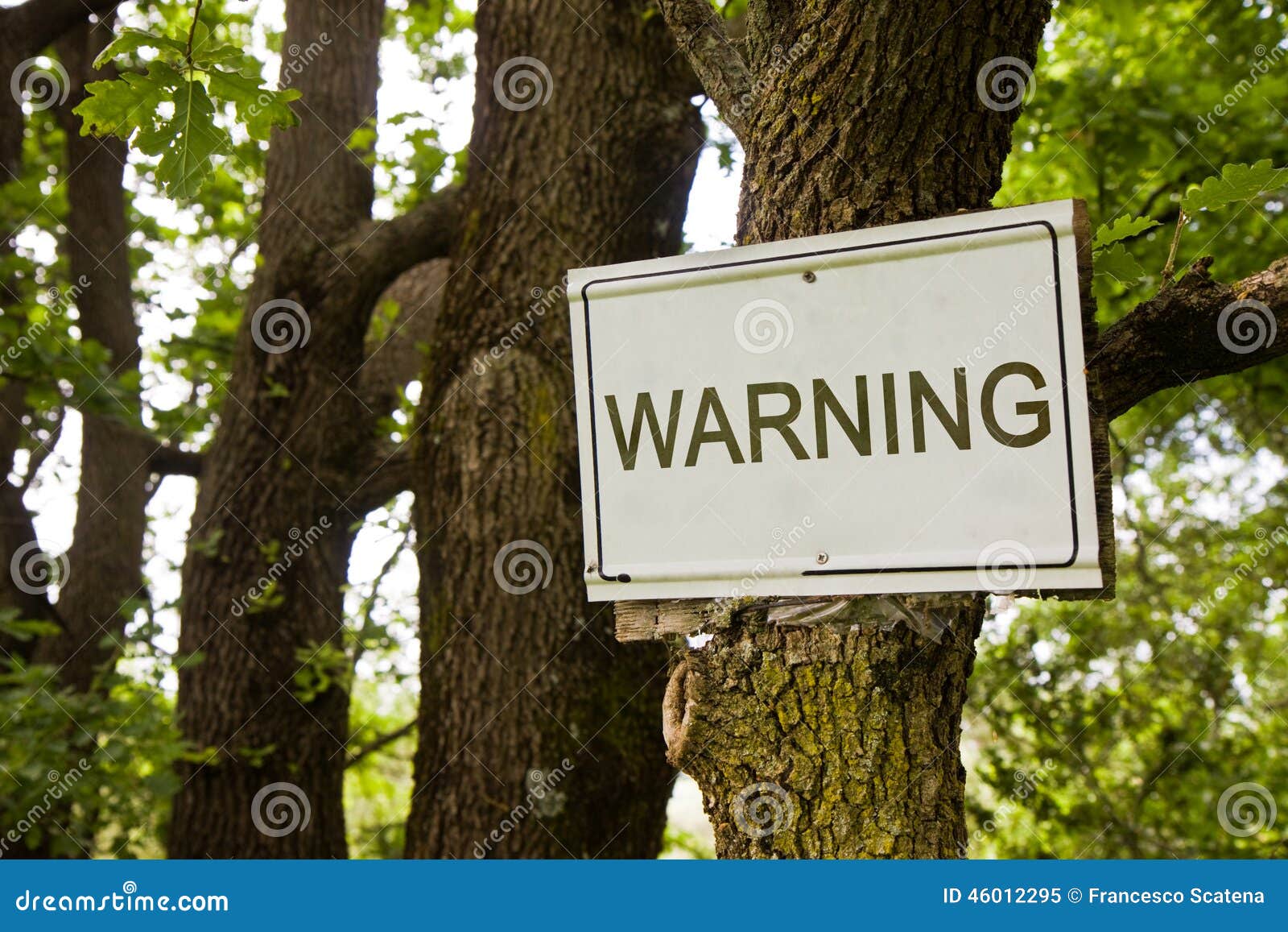 Warning Sign Indicating in the Countryside Stock Image - Image of ...