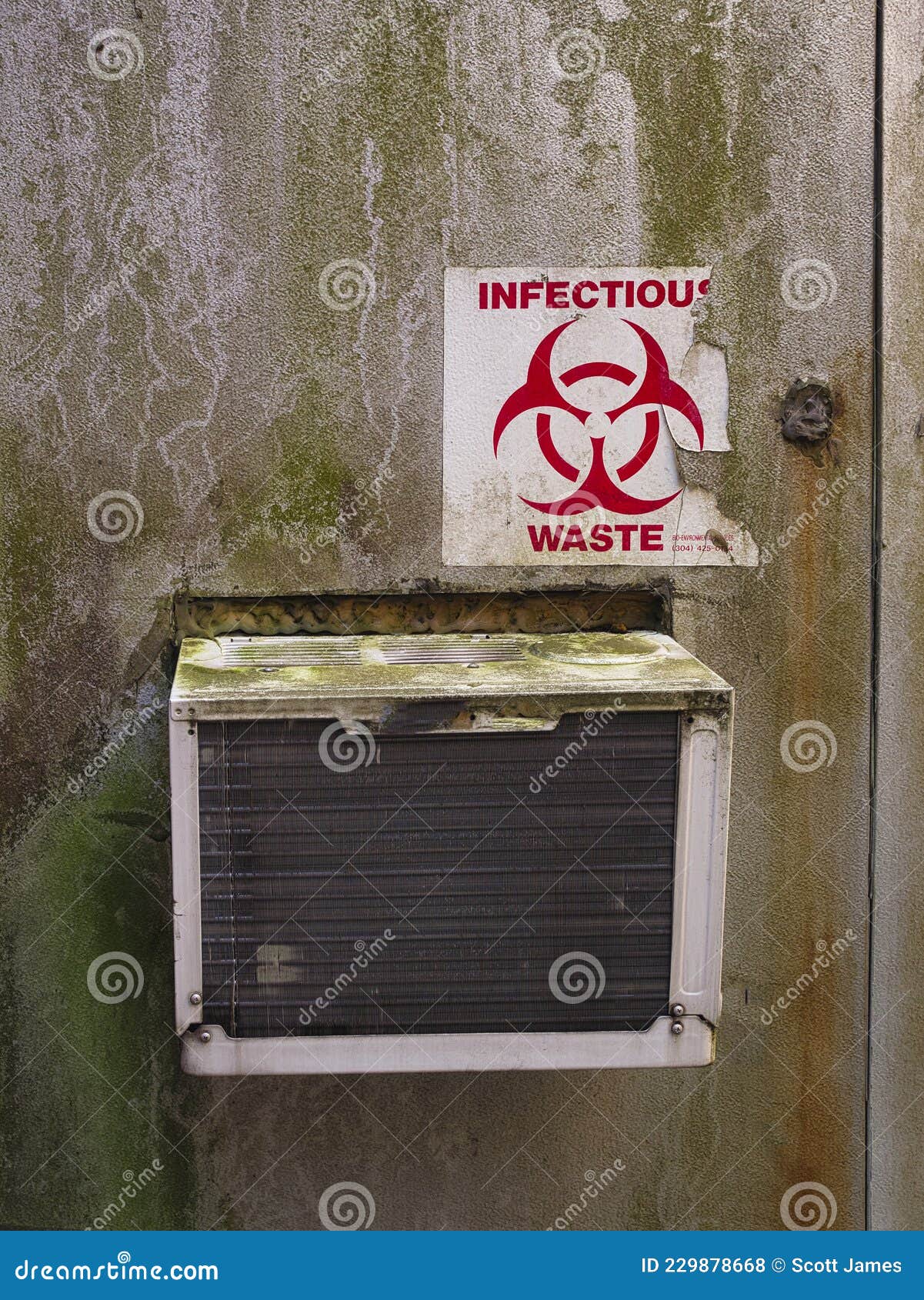 Warning Sign of an Infectious Bio Waste Stock Photo - Image of ...