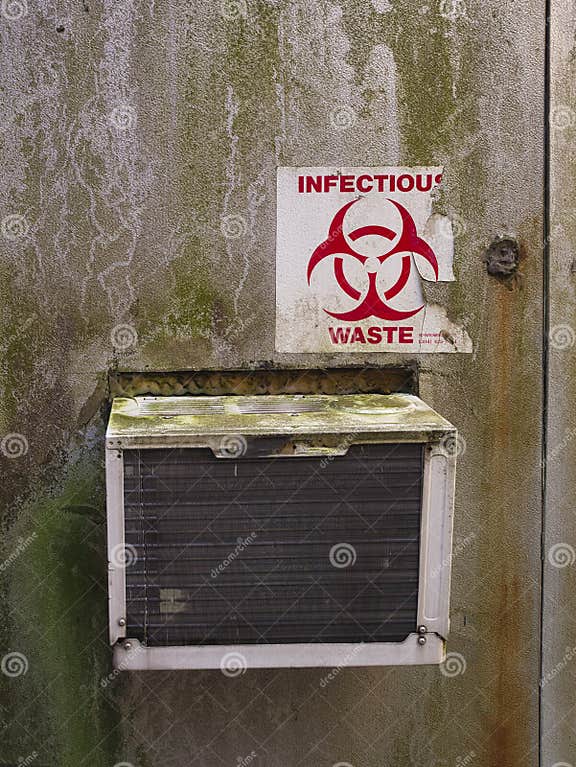 Warning Sign of an Infectious Bio Waste Stock Photo - Image of ...