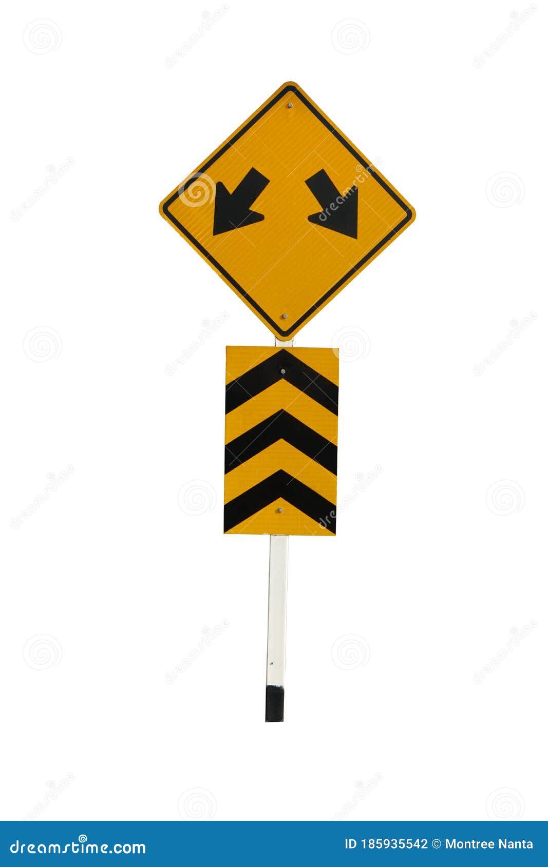 Warning Sign Intersection Isolated on a White Background.,Traffic Sign ...