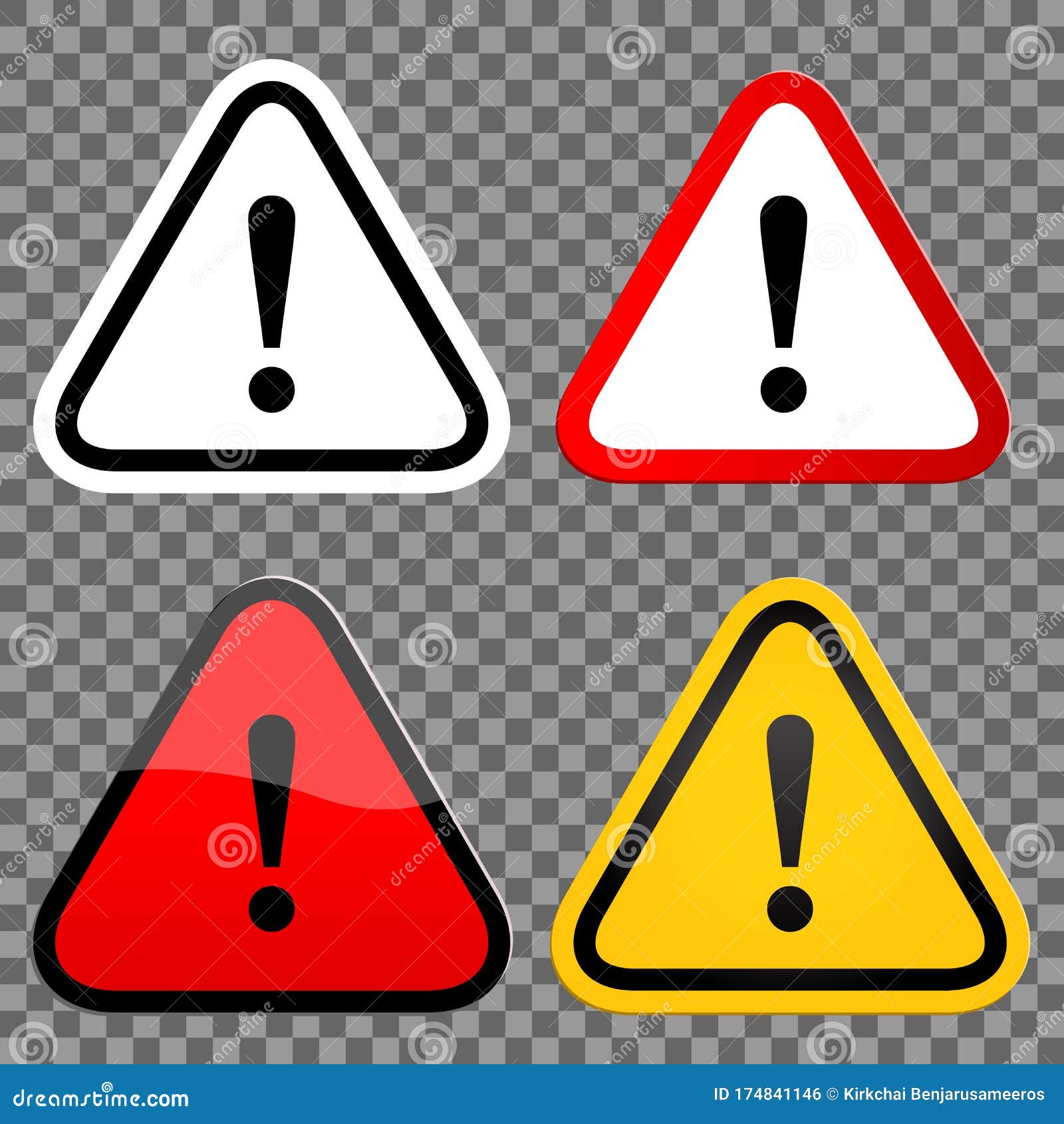 Warning sign 2 stock vector. Illustration of icon, careful - 174841146