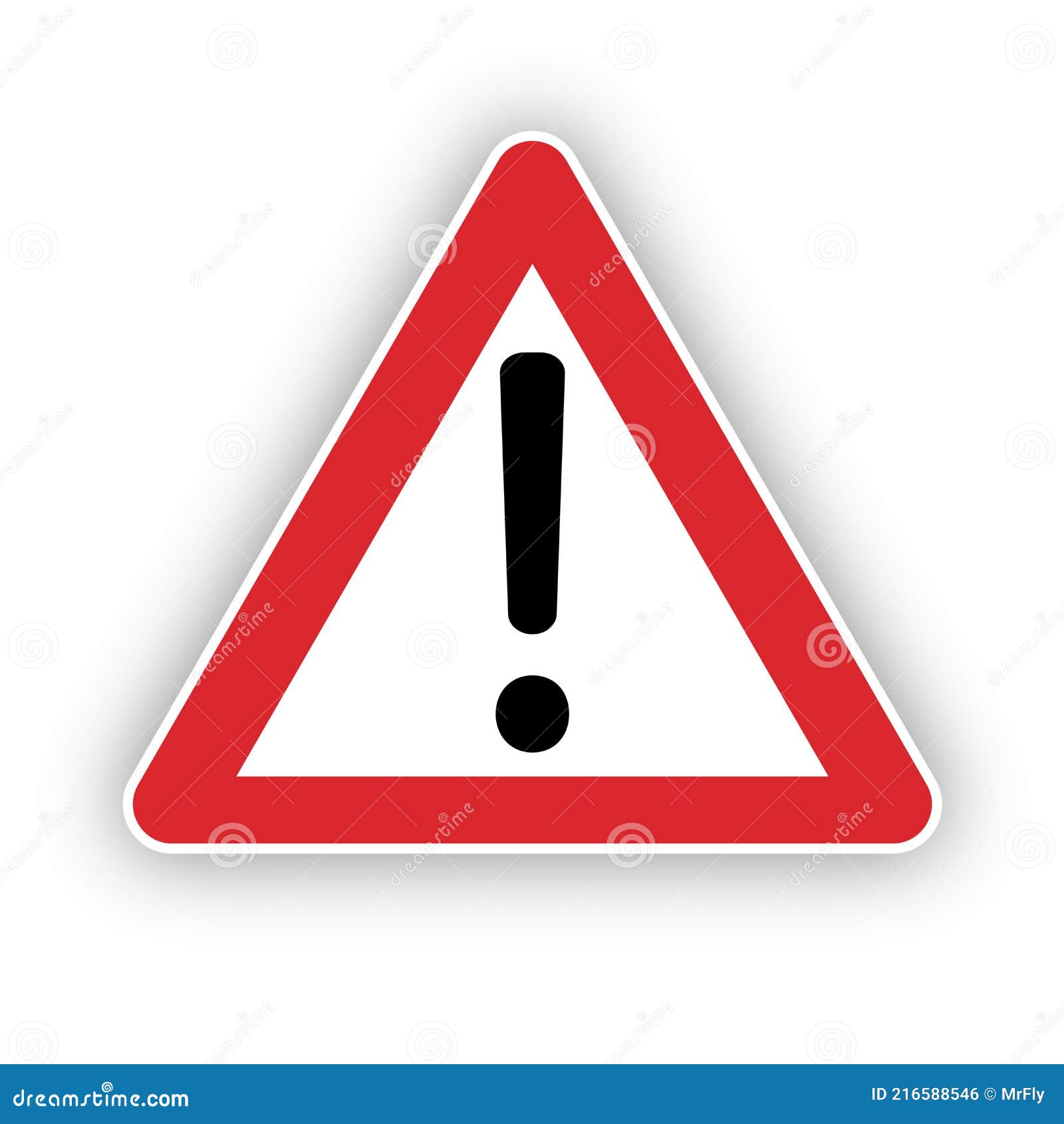Warning Sign Isolated, Red Caution Vector Illustration Stock Vector ...
