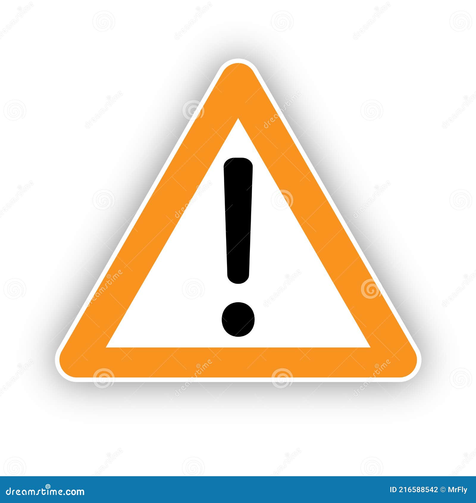 Warning Sign Isolated, Yellow Caution Vector Illustration Stock Vector ...