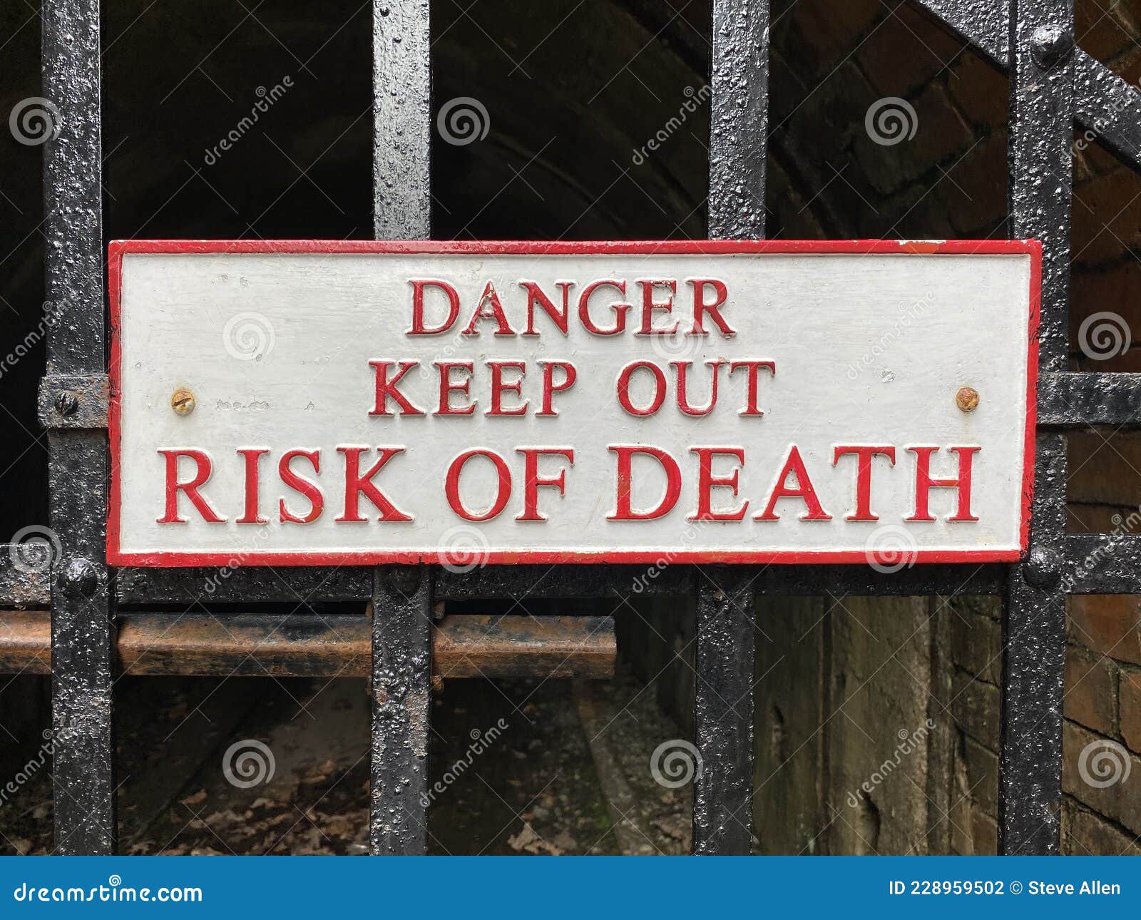 Warning Sign - Keep Out stock photo. Image of hazard - 228959502