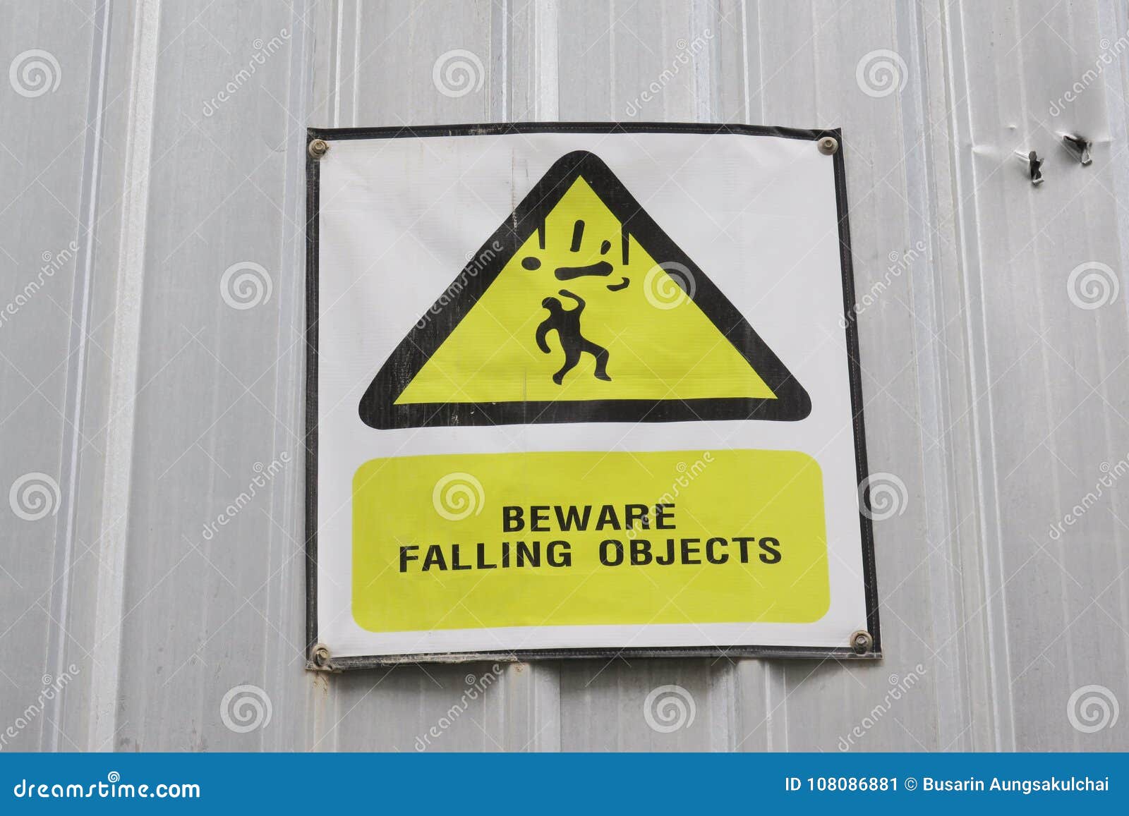 Warning sign label stock image. Image of accident, safety - 108086881