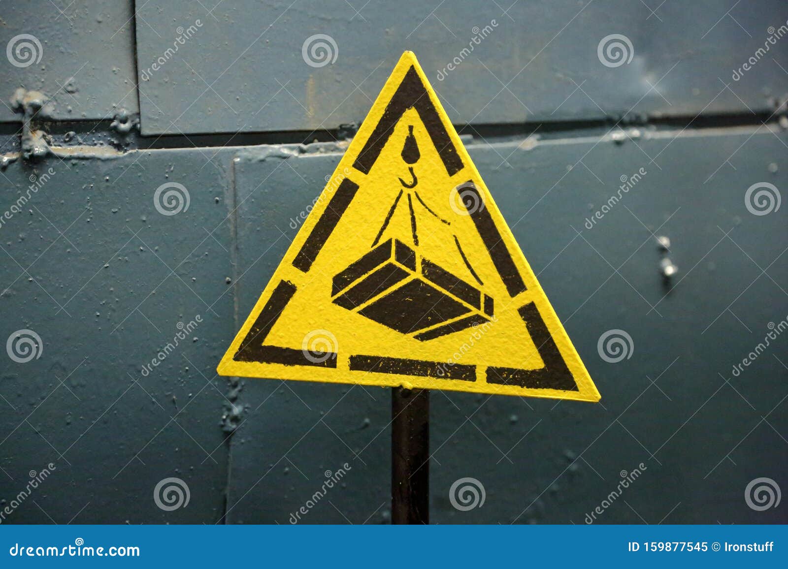 Warning Sign for Lifting and Moving Goods Stock Image - Image of ...