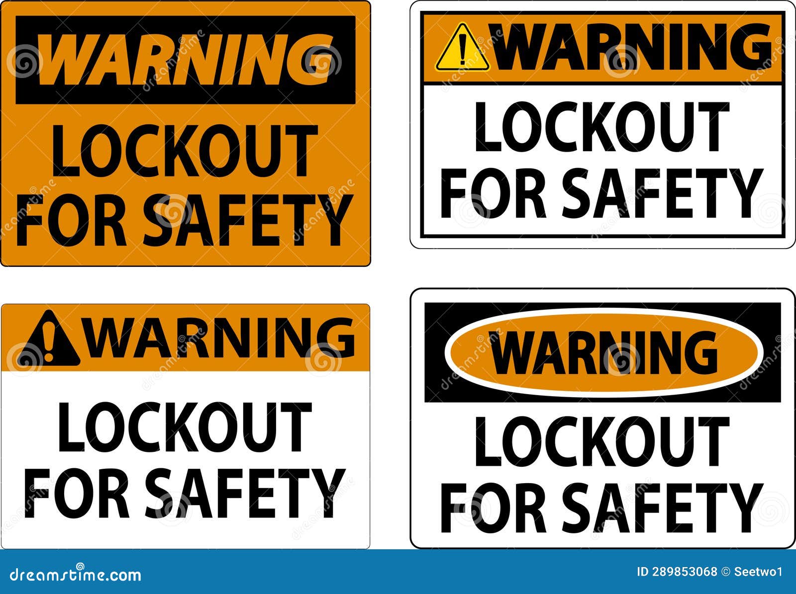 Warning Sign, Lockout for Safety Stock Vector - Illustration of signs ...