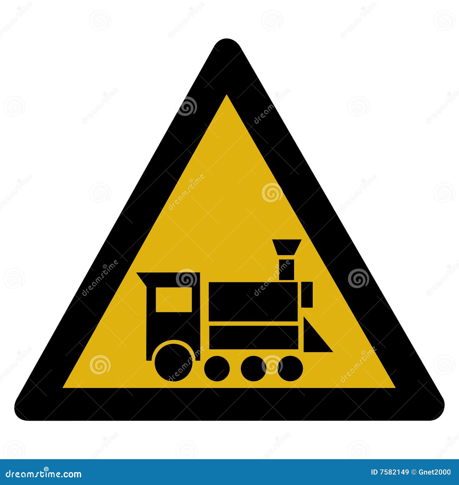 Warning sign - locomotive stock illustration. Illustration of design ...