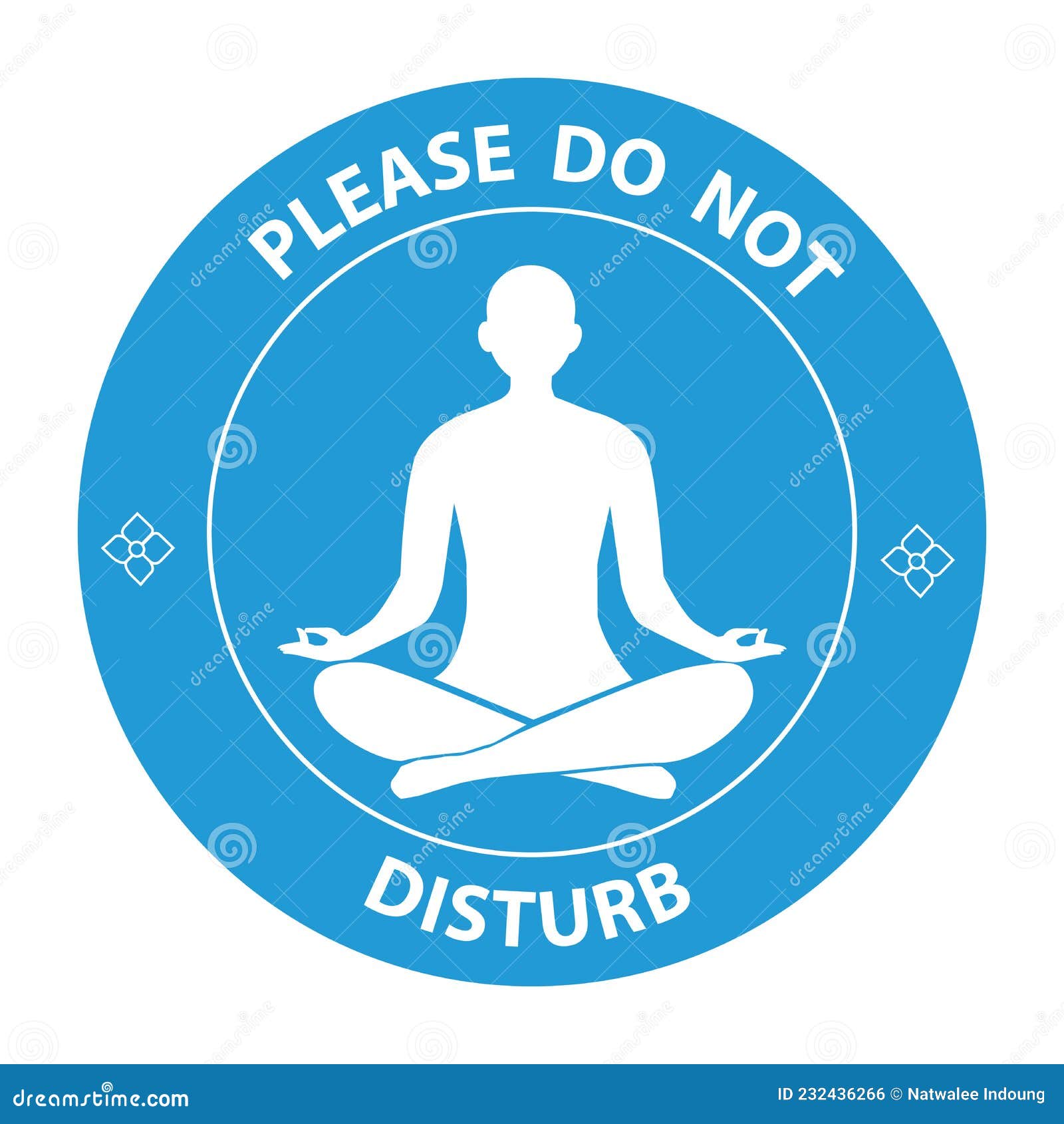 Warning Sign a Man Practices Yoga with the Text: Stock Illustration ...
