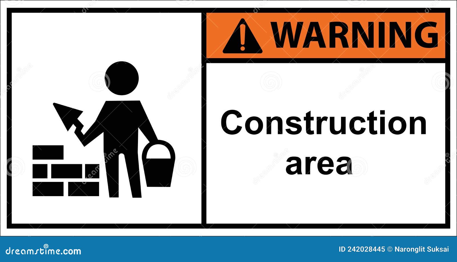 Warning Sign for Masonry Construction.sign Warning Stock Vector ...