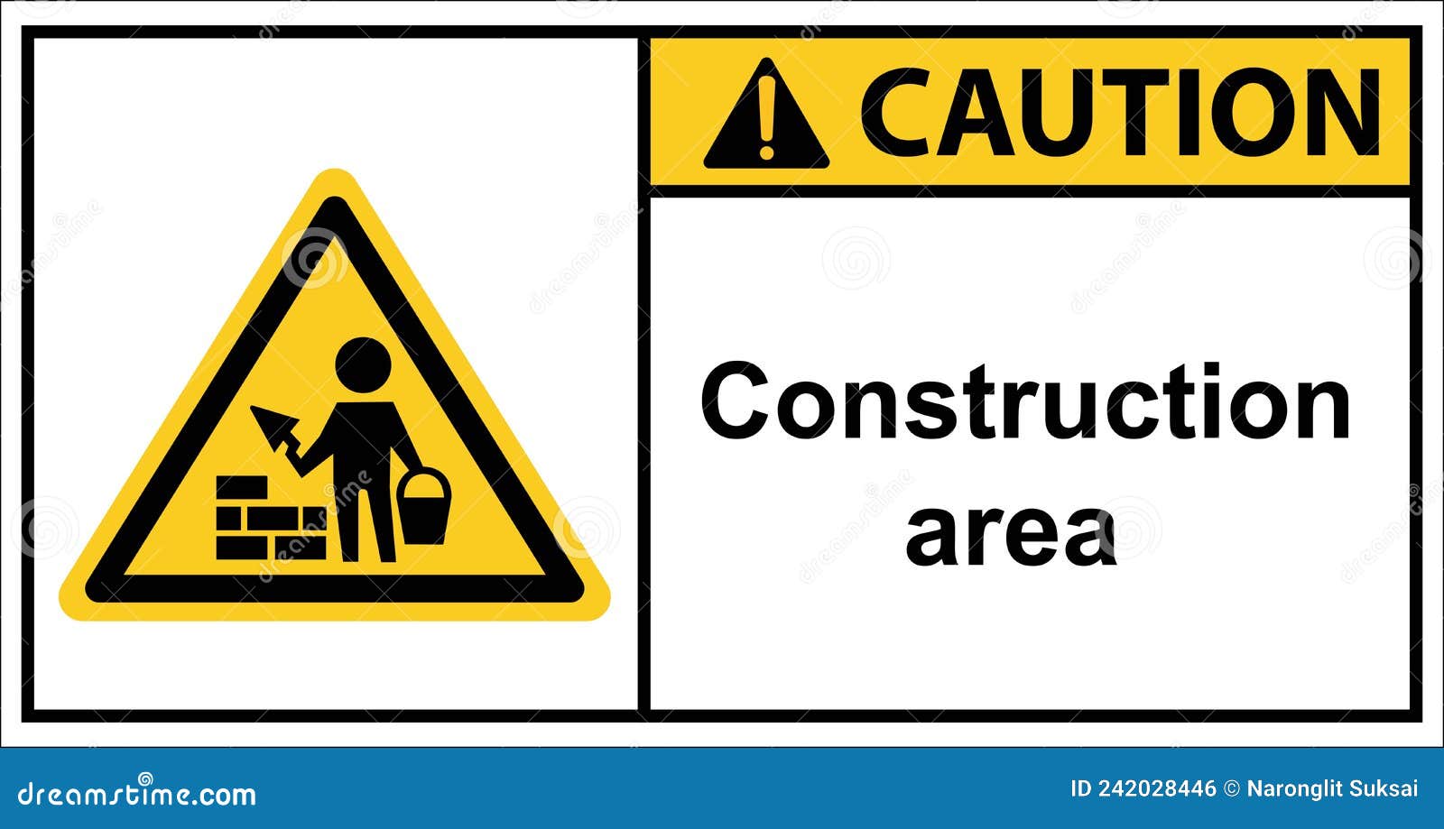 Warning Sign for Masonry Construction.sign Caution Stock Vector ...