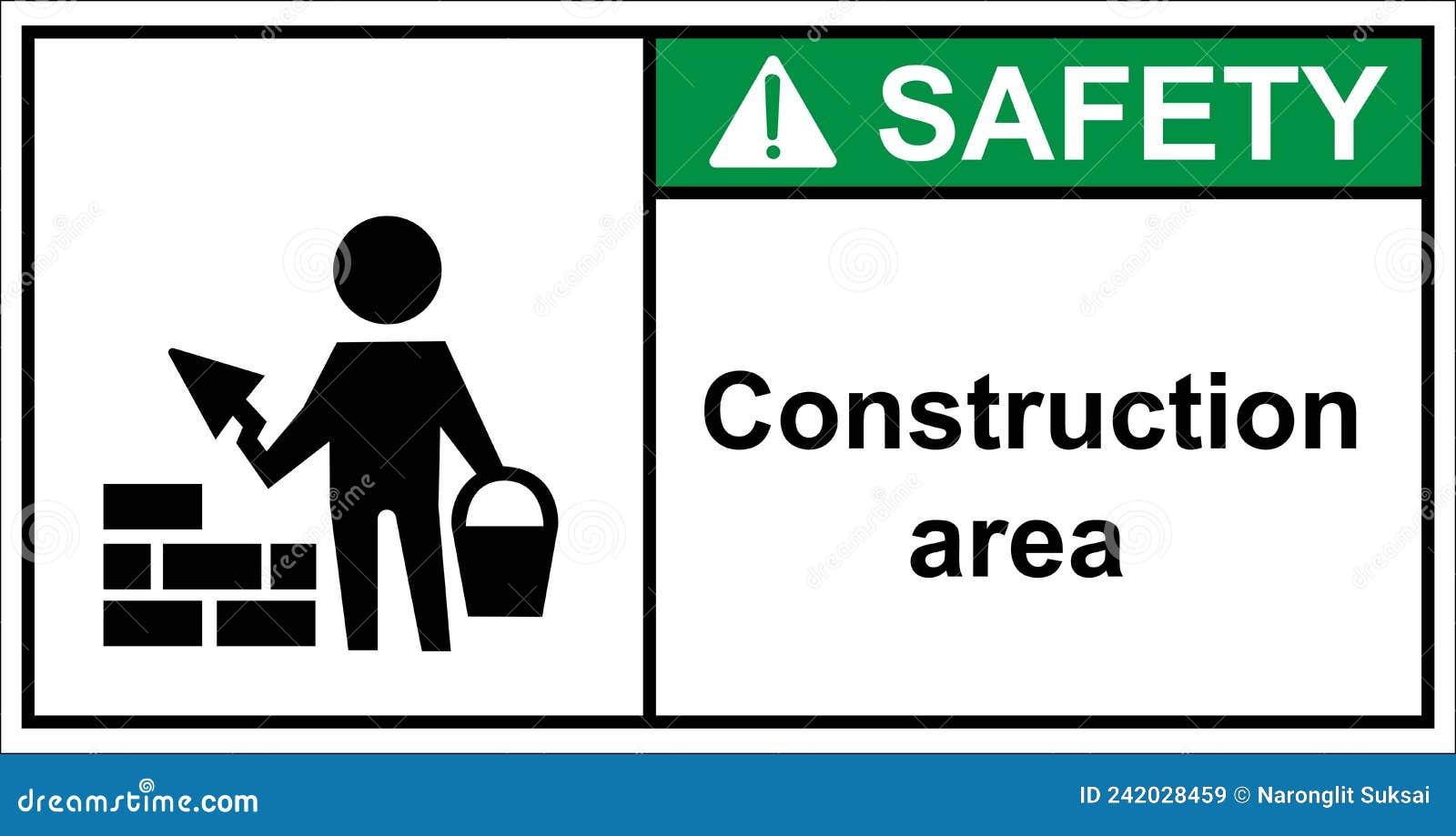 Warning Sign for Masonry Construction.sign Safety Stock Vector ...