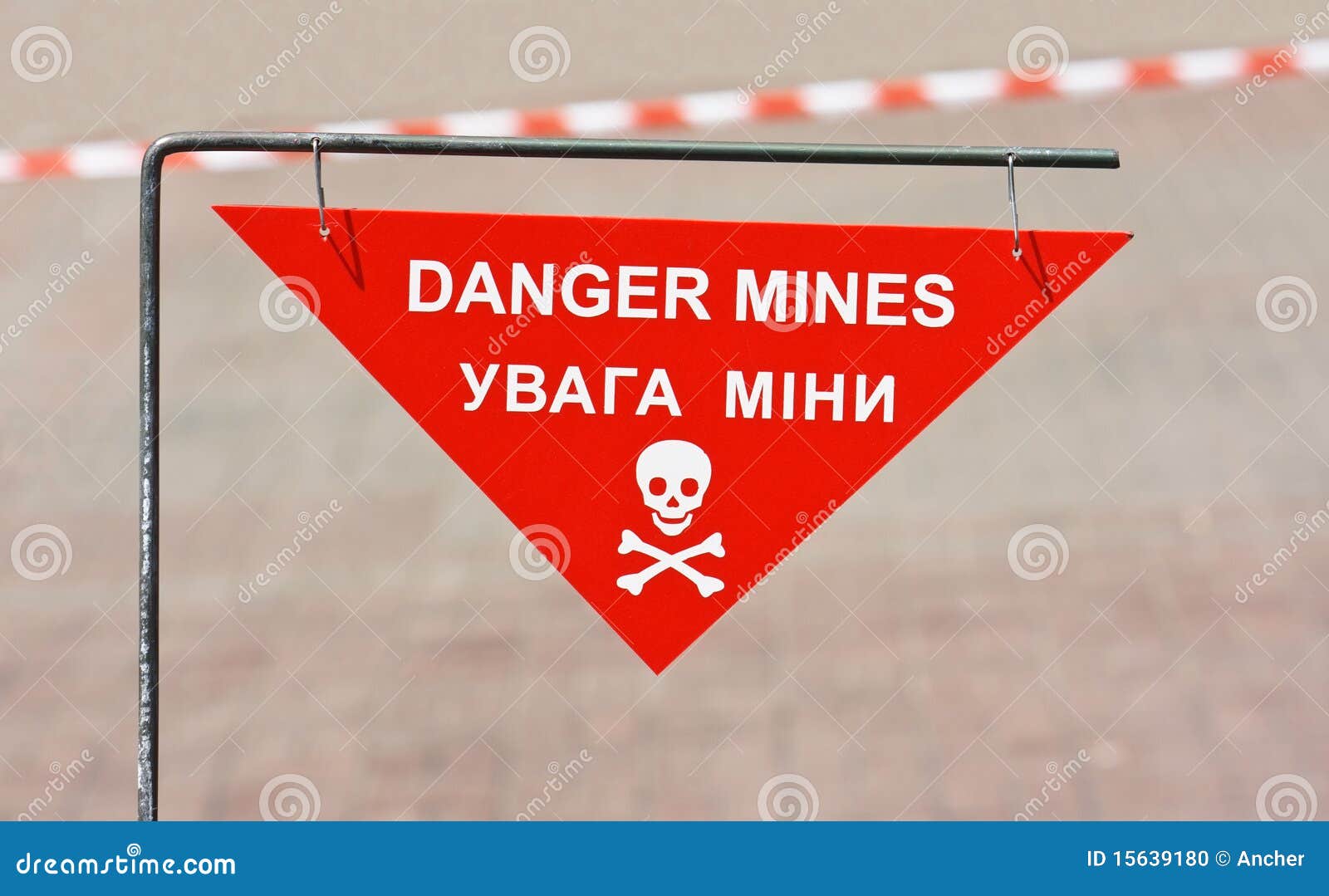 Warning Sign On Mined Area Picture. Image: 15639180