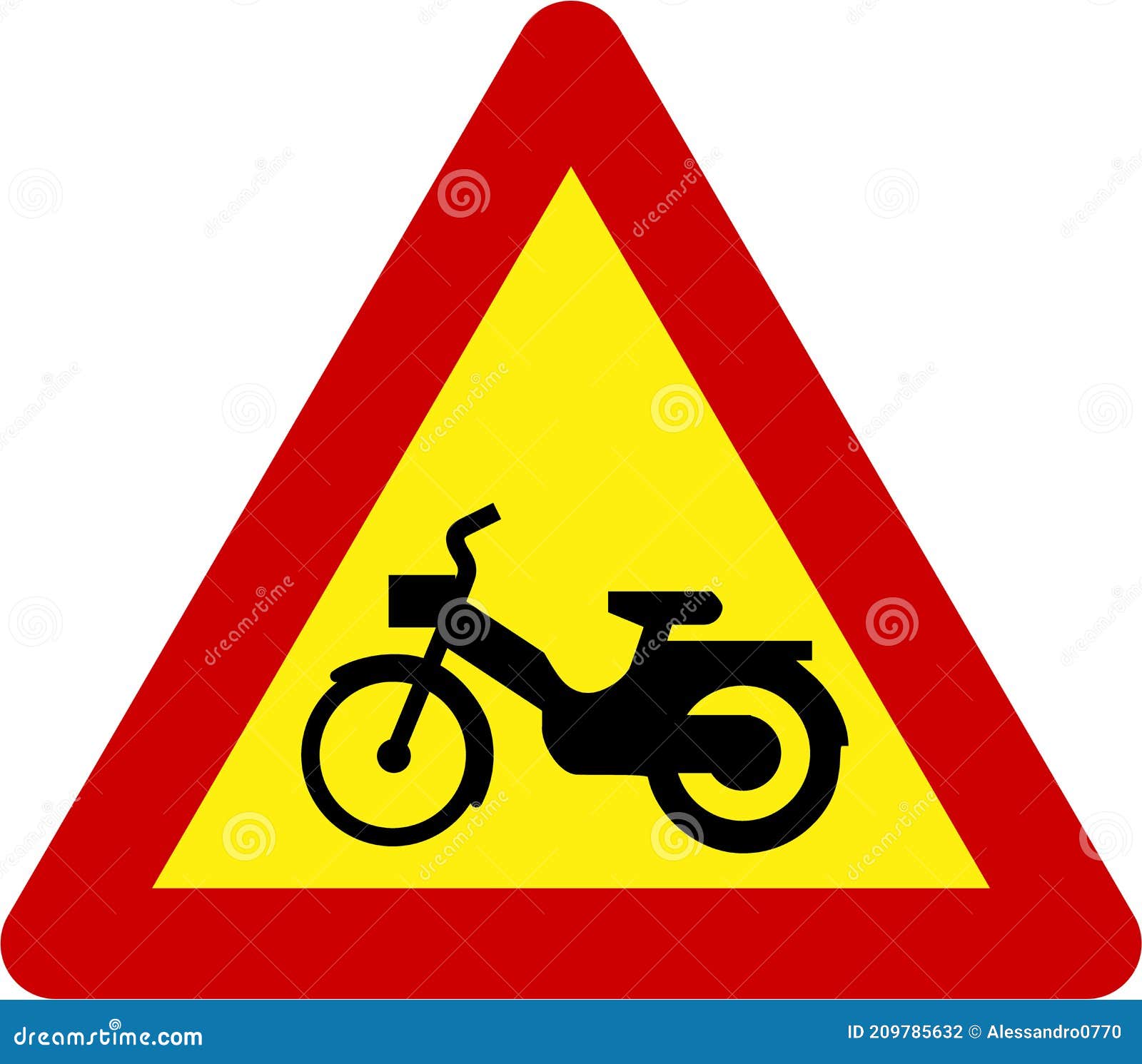 Warning Motorcycle Parking Symbol Sign, Vector Illustration, Isolate On ...