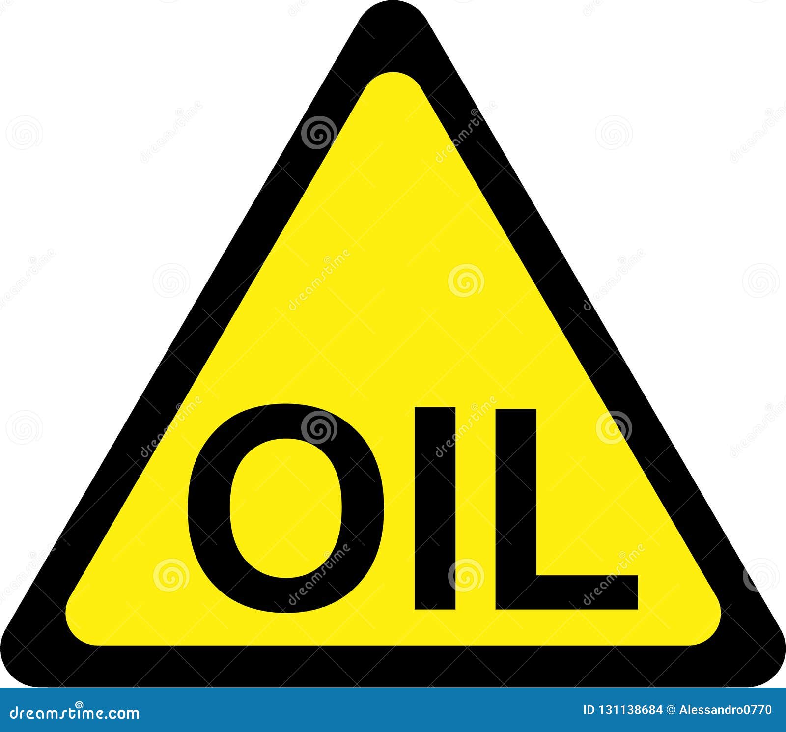 Warning sign with oil text stock illustration. Illustration of naphtha ...