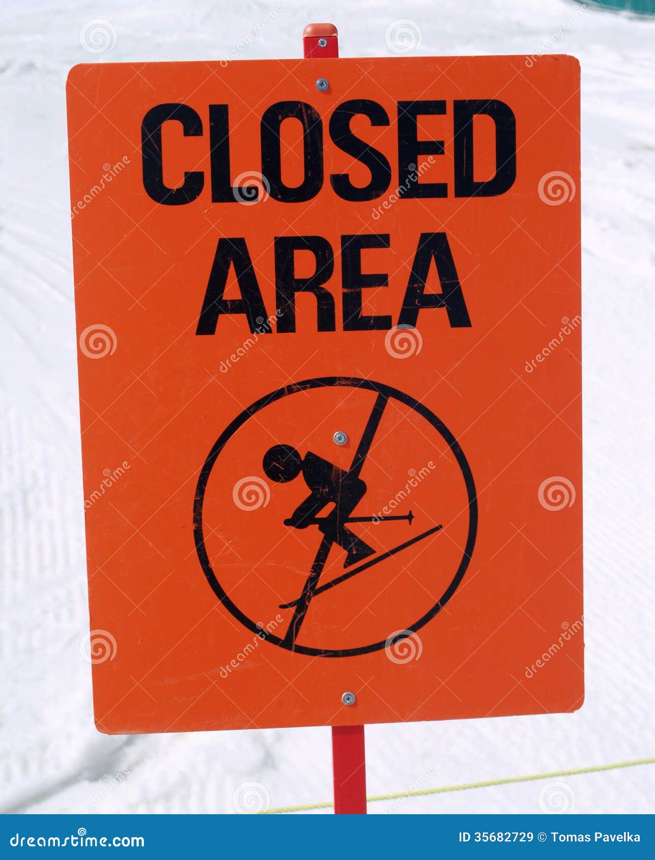 Warning sign stock image. Image of attention, snow, rectangle - 35682729