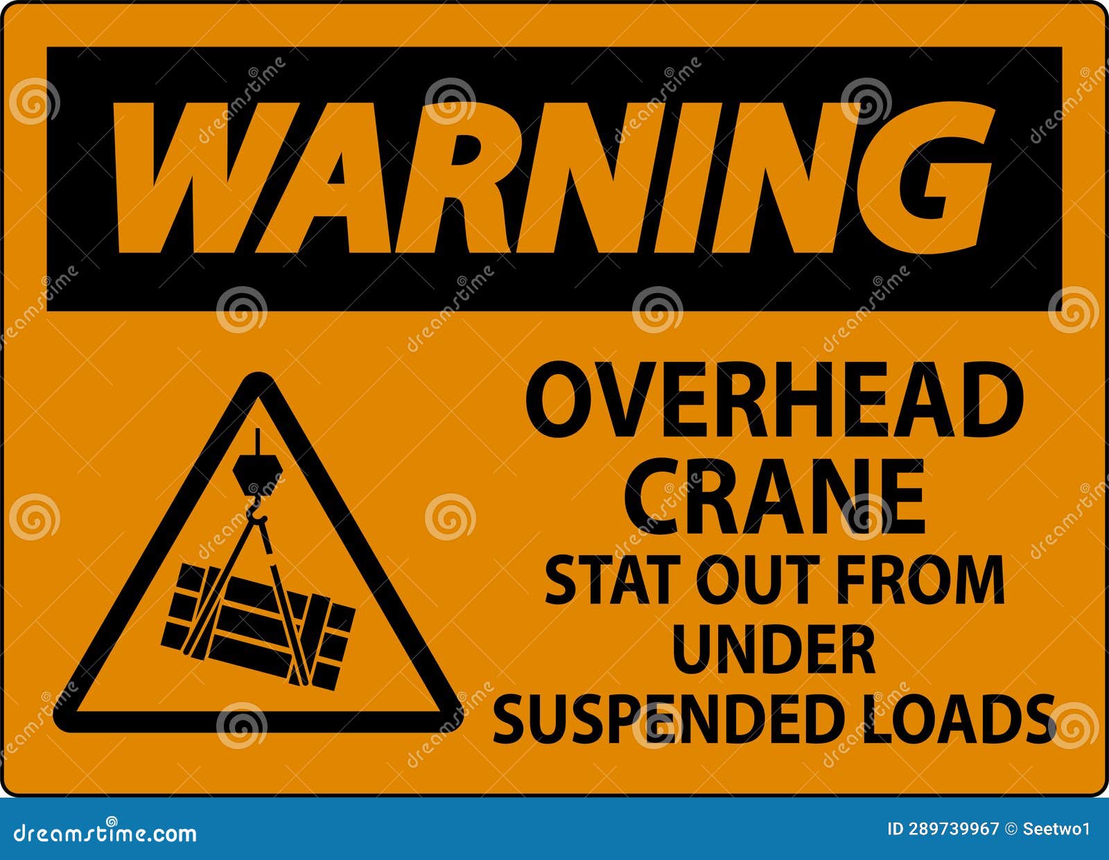 Warning Suspended Loads Symbol Sign, Vector Illustration, Isolated On ...