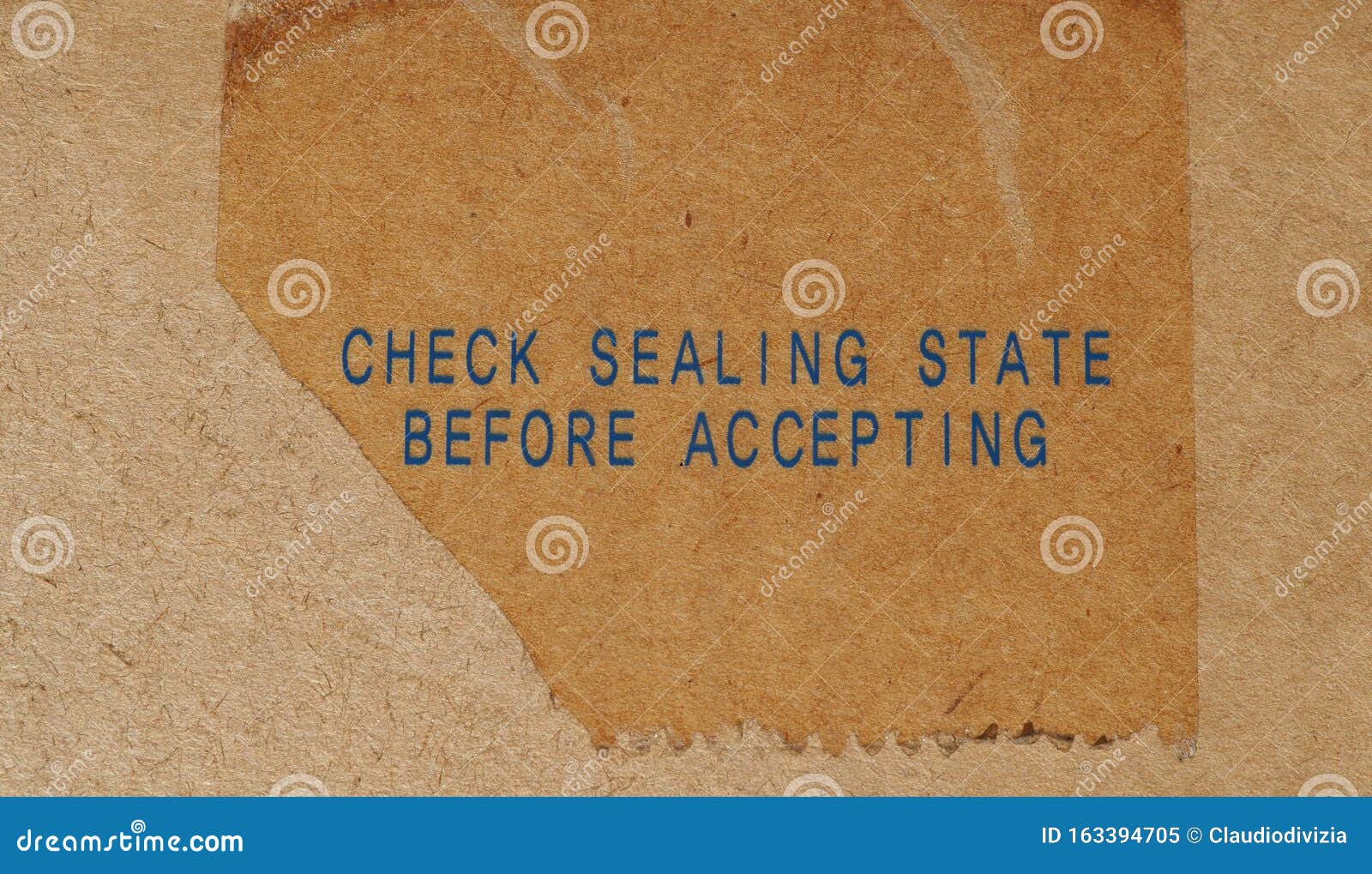 Warning sign on packet stock image. Image of paperboard - 163394705