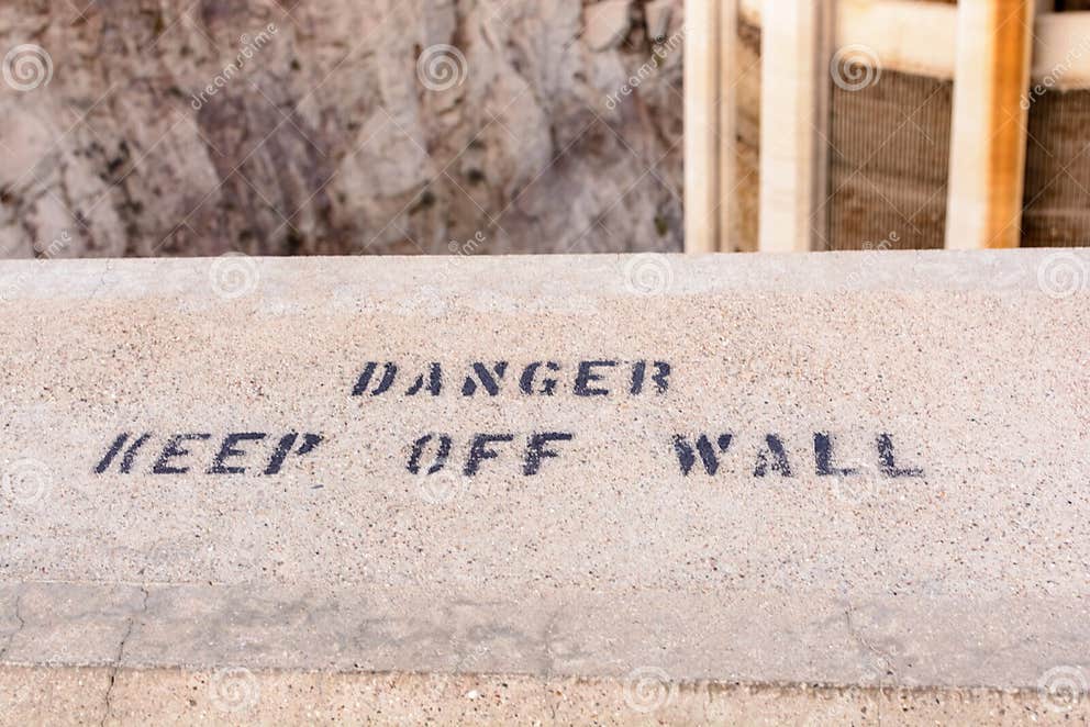Danger, keep off wall stock photo. Image of scene, water - 107936736
