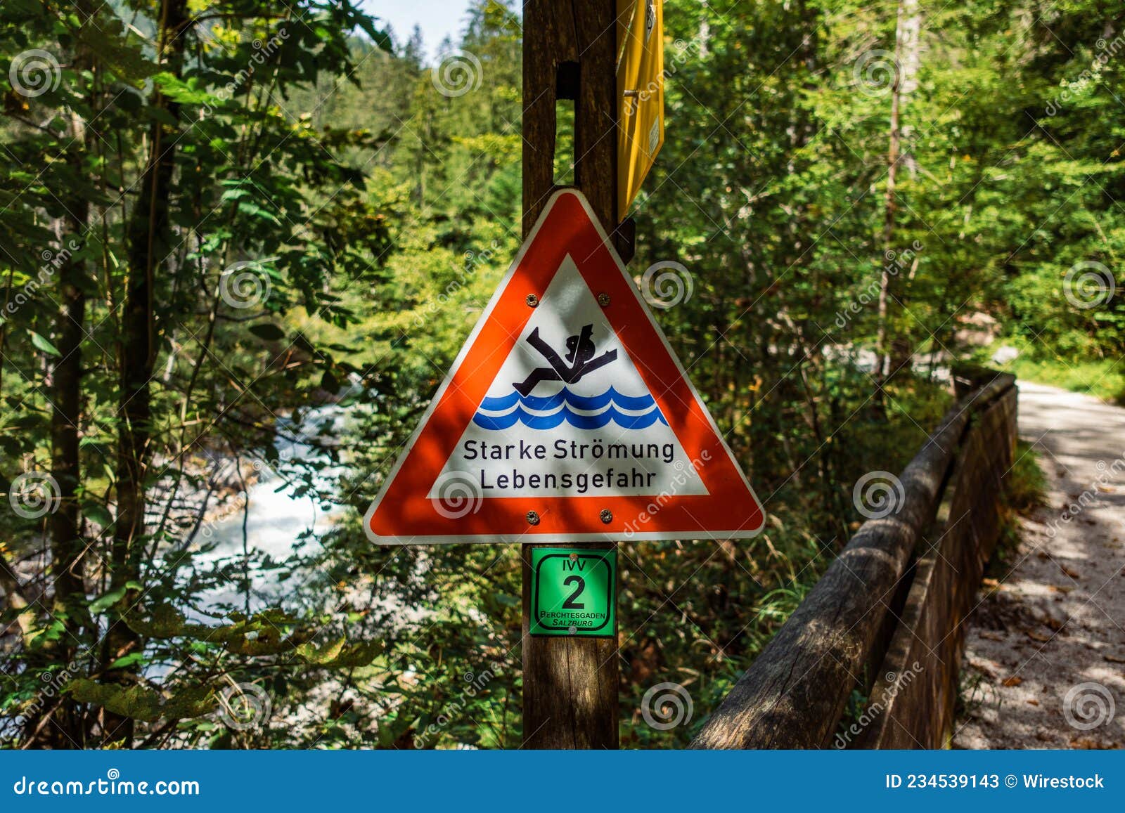 Warning sign in the park. stock image. Image of concept - 234539143
