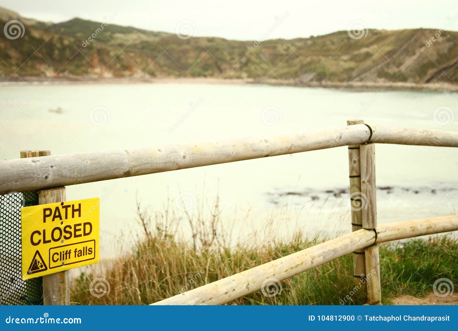 Warning Sign for Path Closed. Stock Photo - Image of grass, cape: 104812900