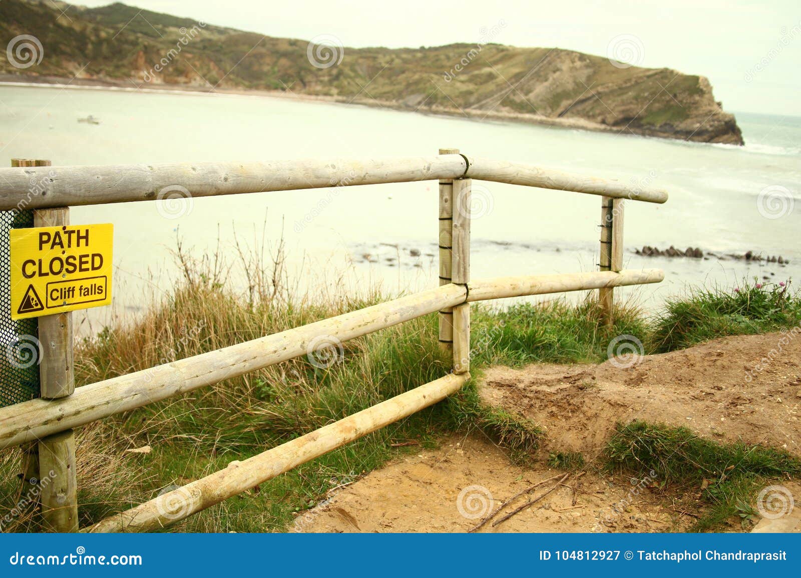 Warning Sign for Path Closed. Stock Image - Image of landscape ...