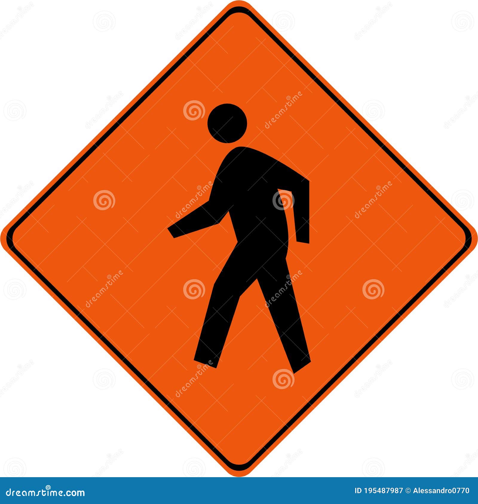 Pedestrian Symbol Vector Illustration Isolated On White Background ...