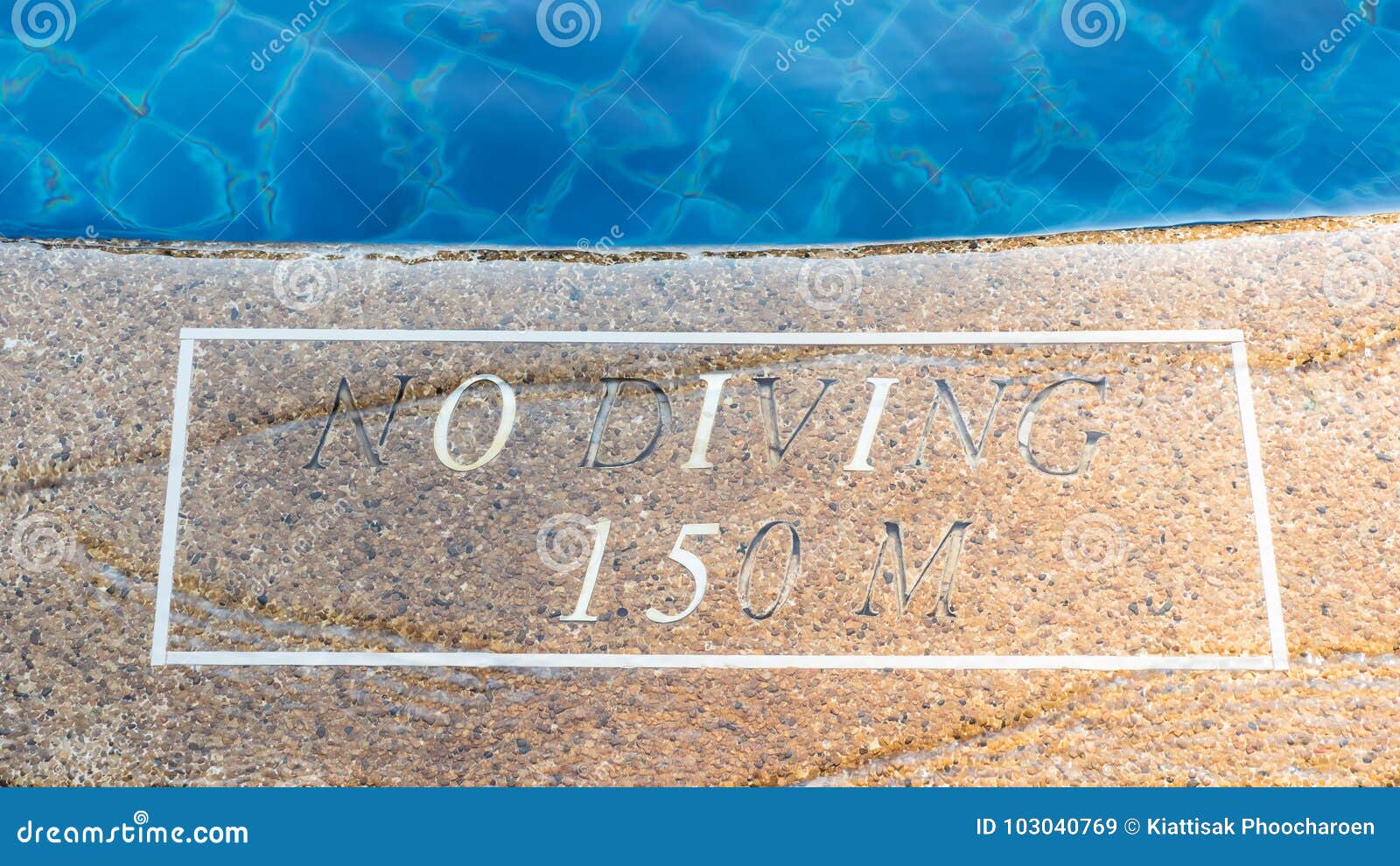 Warning sign of pool depth stock image. Image of marker - 103040769