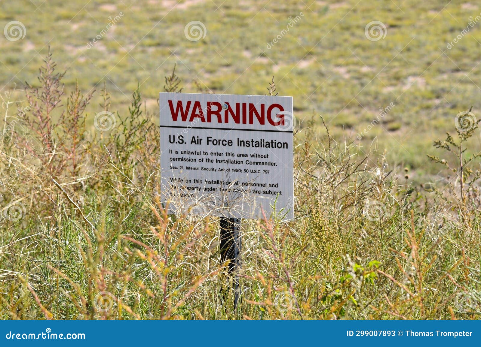 Warning Sign for Air Force Base Stock Image - Image of military, sign ...