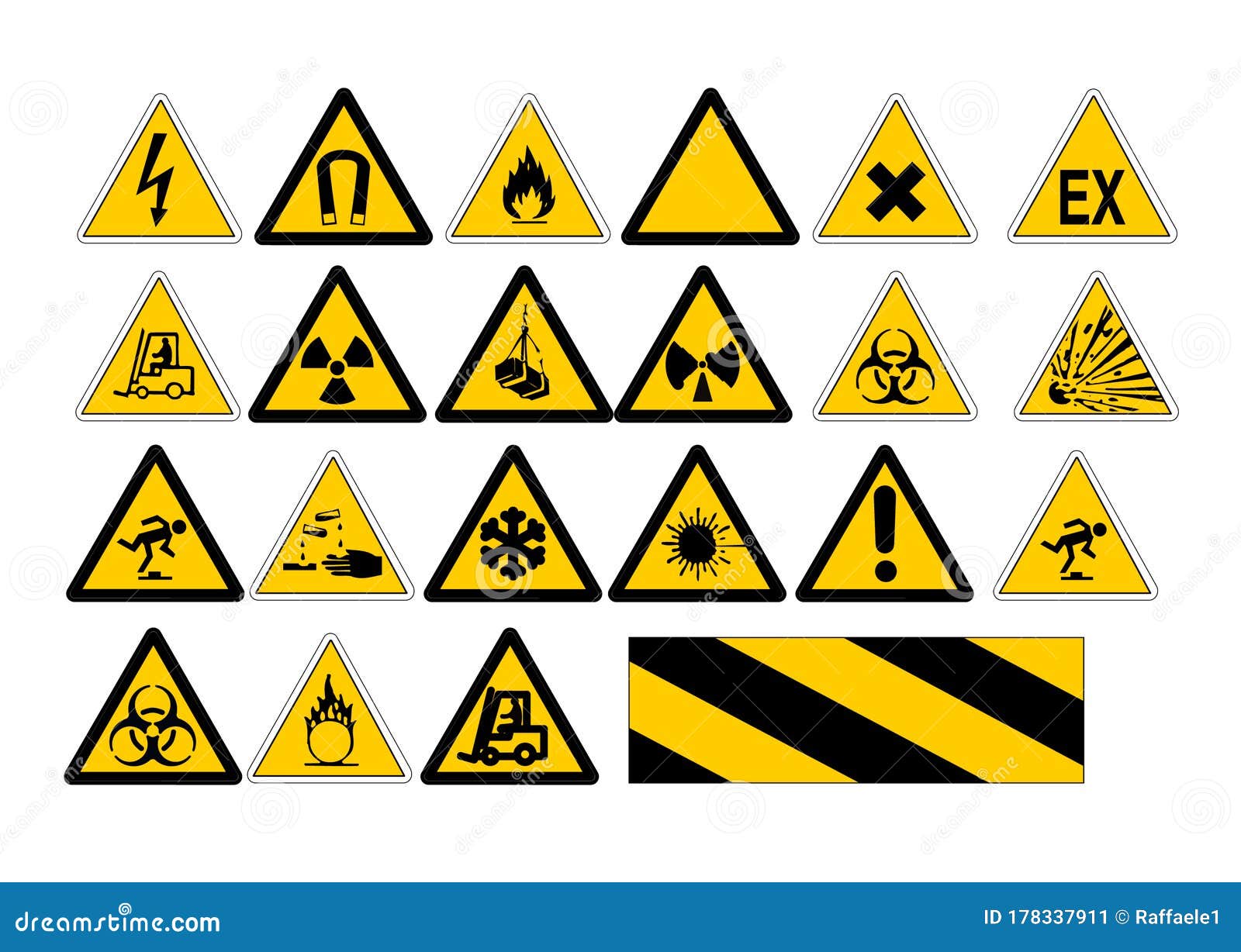 Warning signs stock illustration. Illustration of sign - 178337911