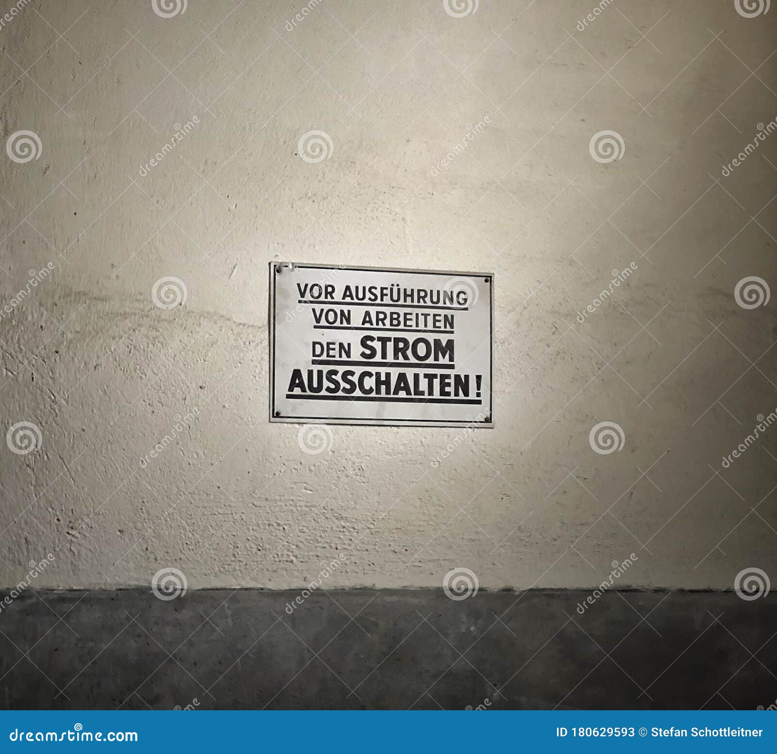 Warning sign for power off stock image. Image of stains - 180629593