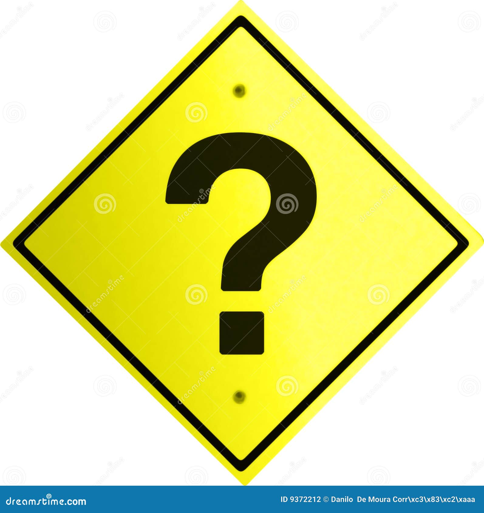 Warning Sign Of A Question Mark Stock Photography - Image: 9372212