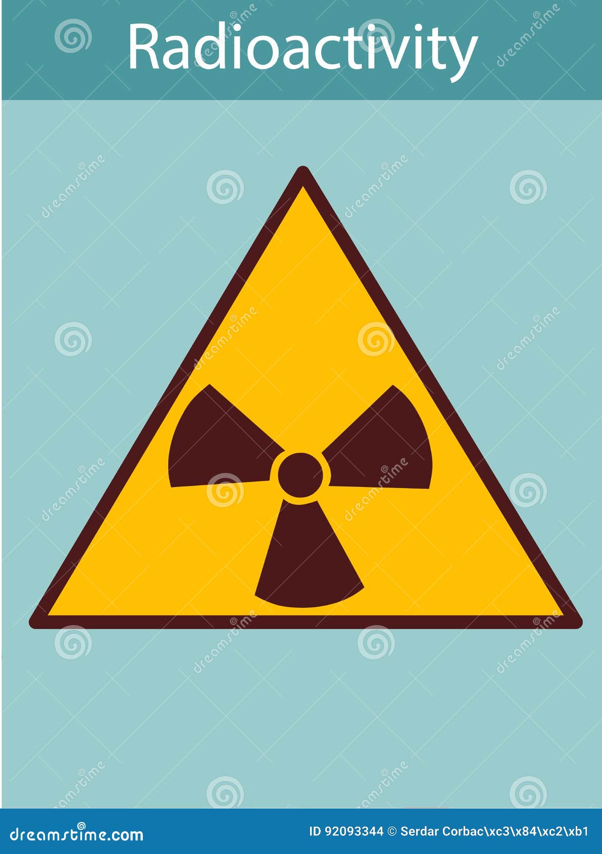 Warning Sign. Radiation Background Radiation. Vector Illustration ...