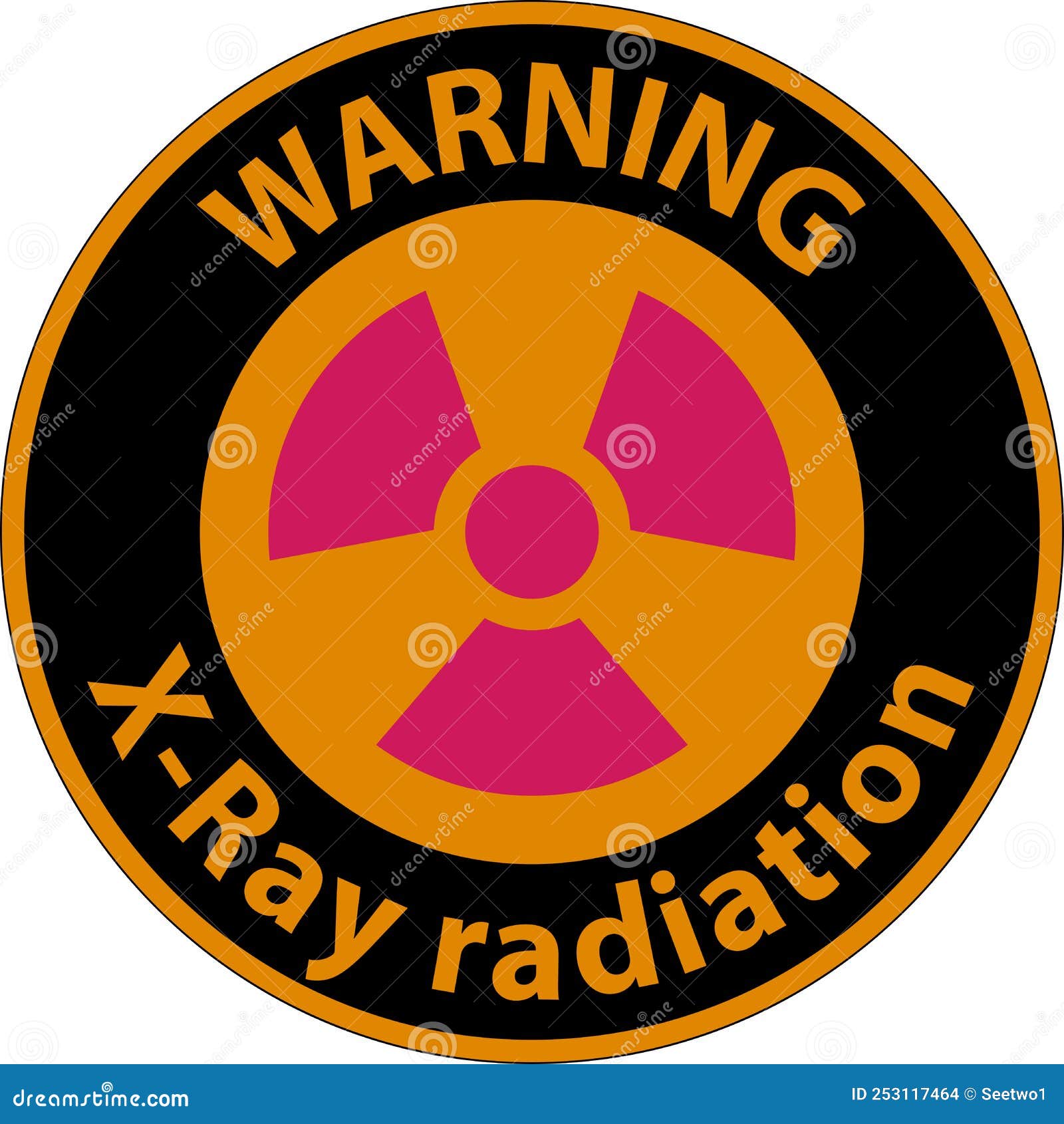 Warning Sign X-ray Radiation on White Background Stock Vector ...