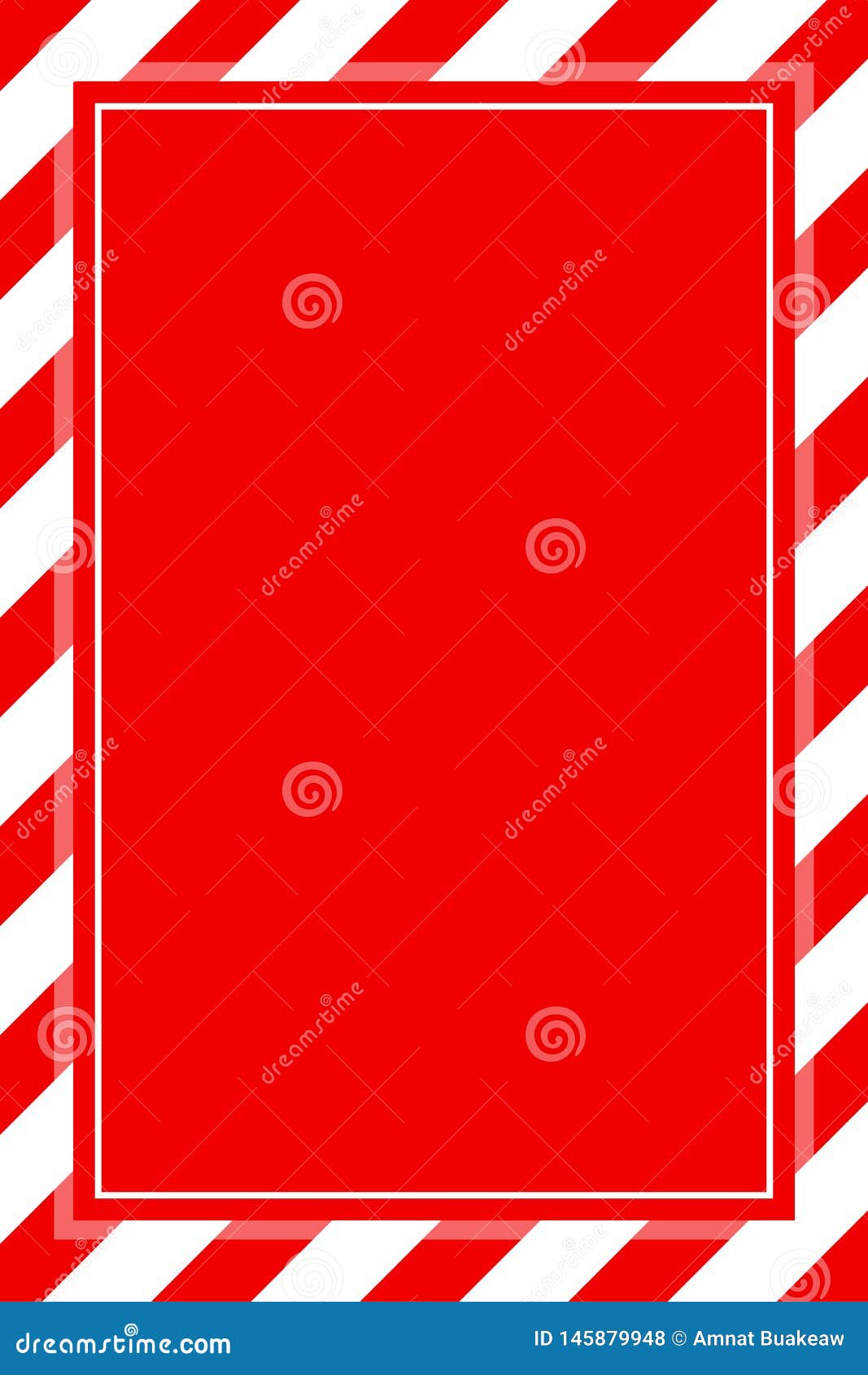 Warning Sign Red White Stripe Frame Template Background Copy Space, Red ...