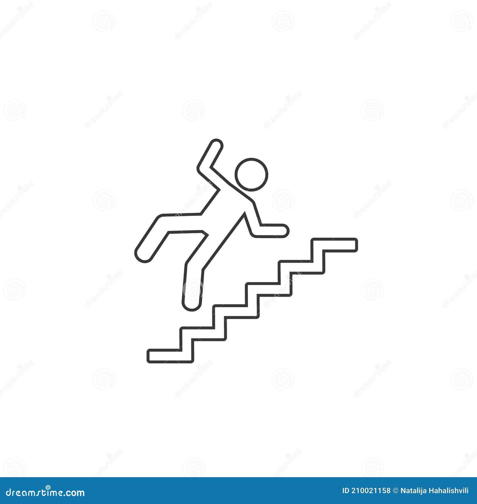 Risk Of Falling, Warning Sign With The Silhouette Of A Man Upside Down ...