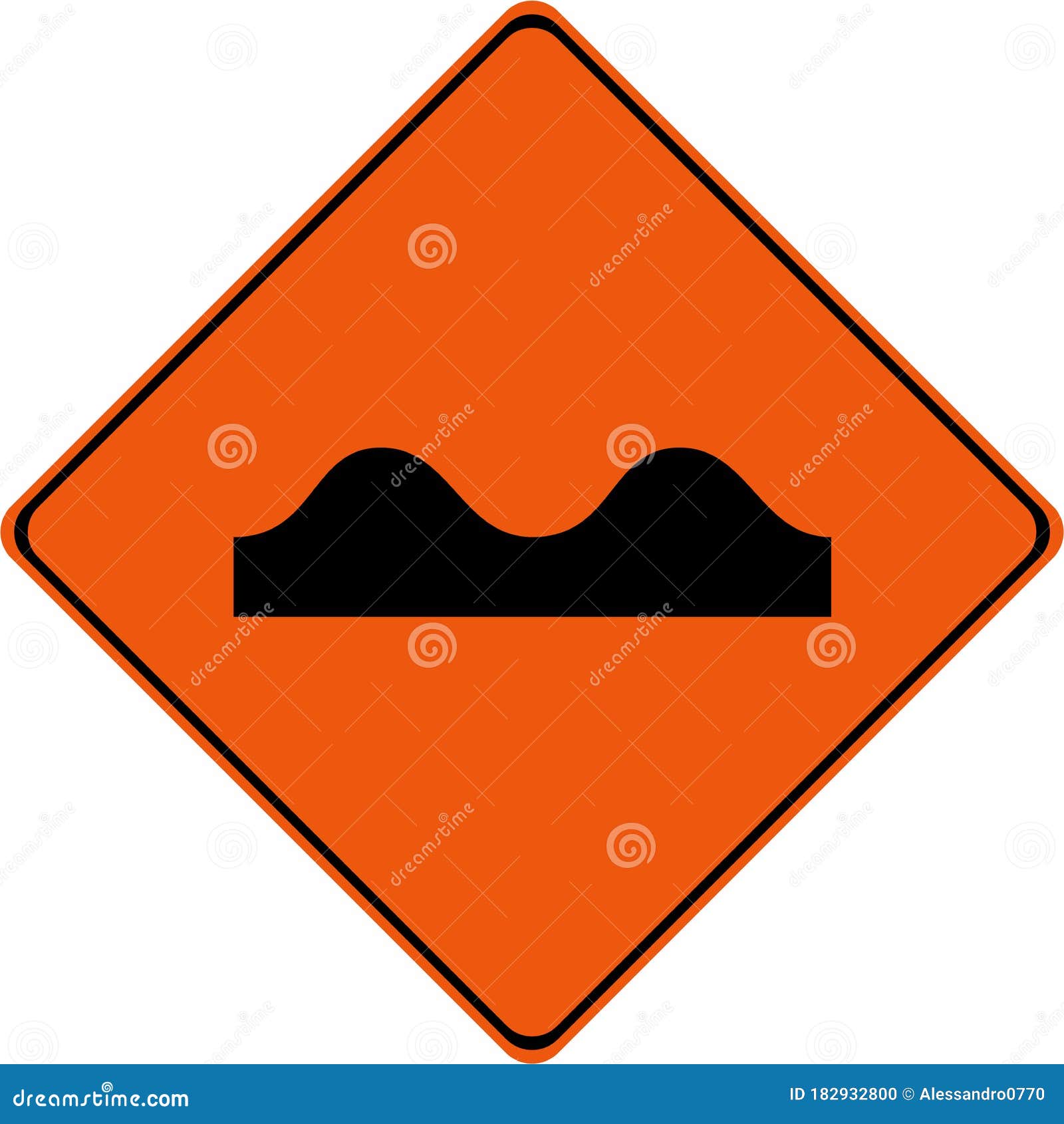 Humps Sign Icon. Thin Linear Humps Sign Outline Icon Isolated On White ...