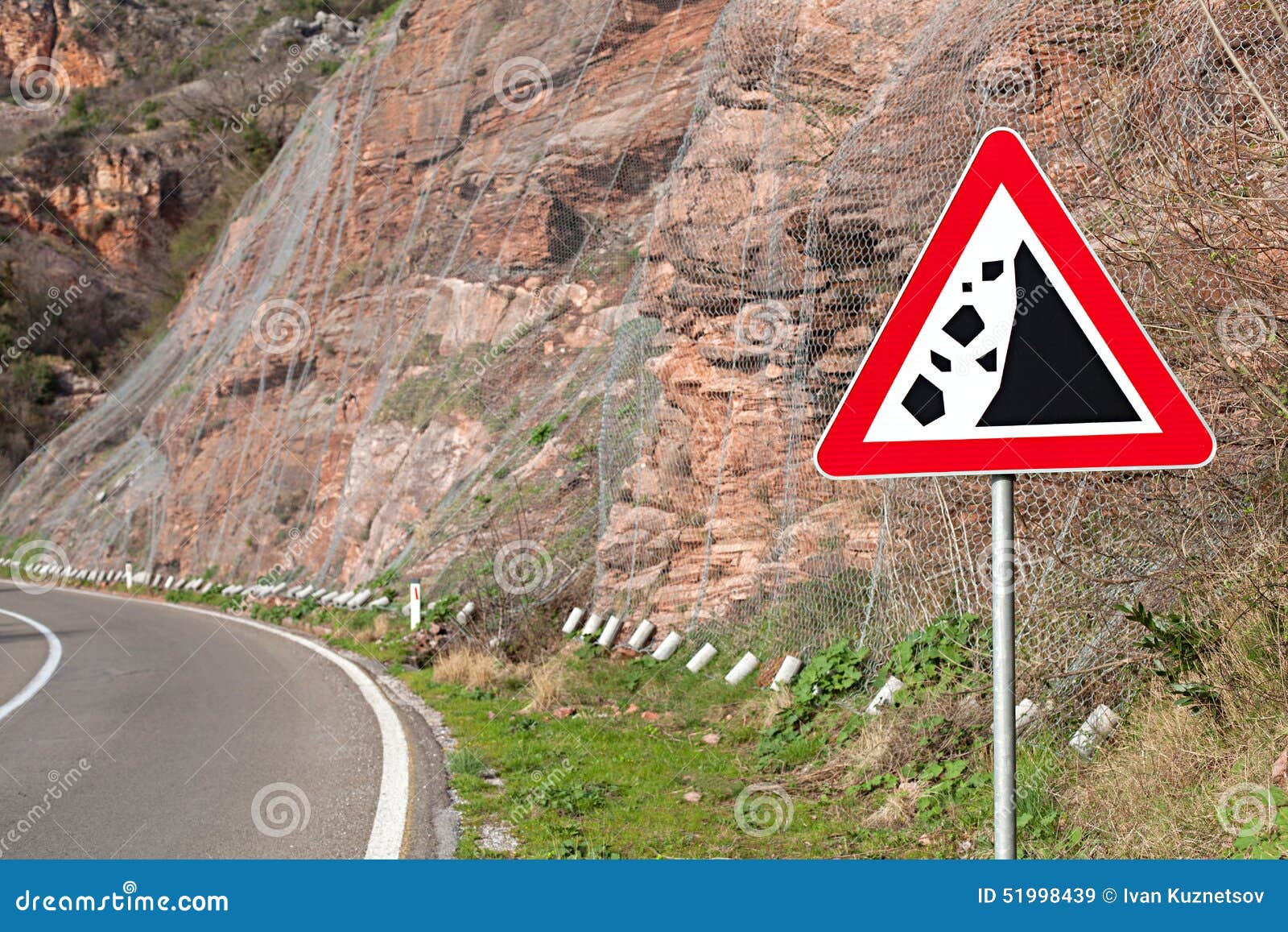 Warning Sign Rockfall Royalty-Free Stock Photo | CartoonDealer.com ...