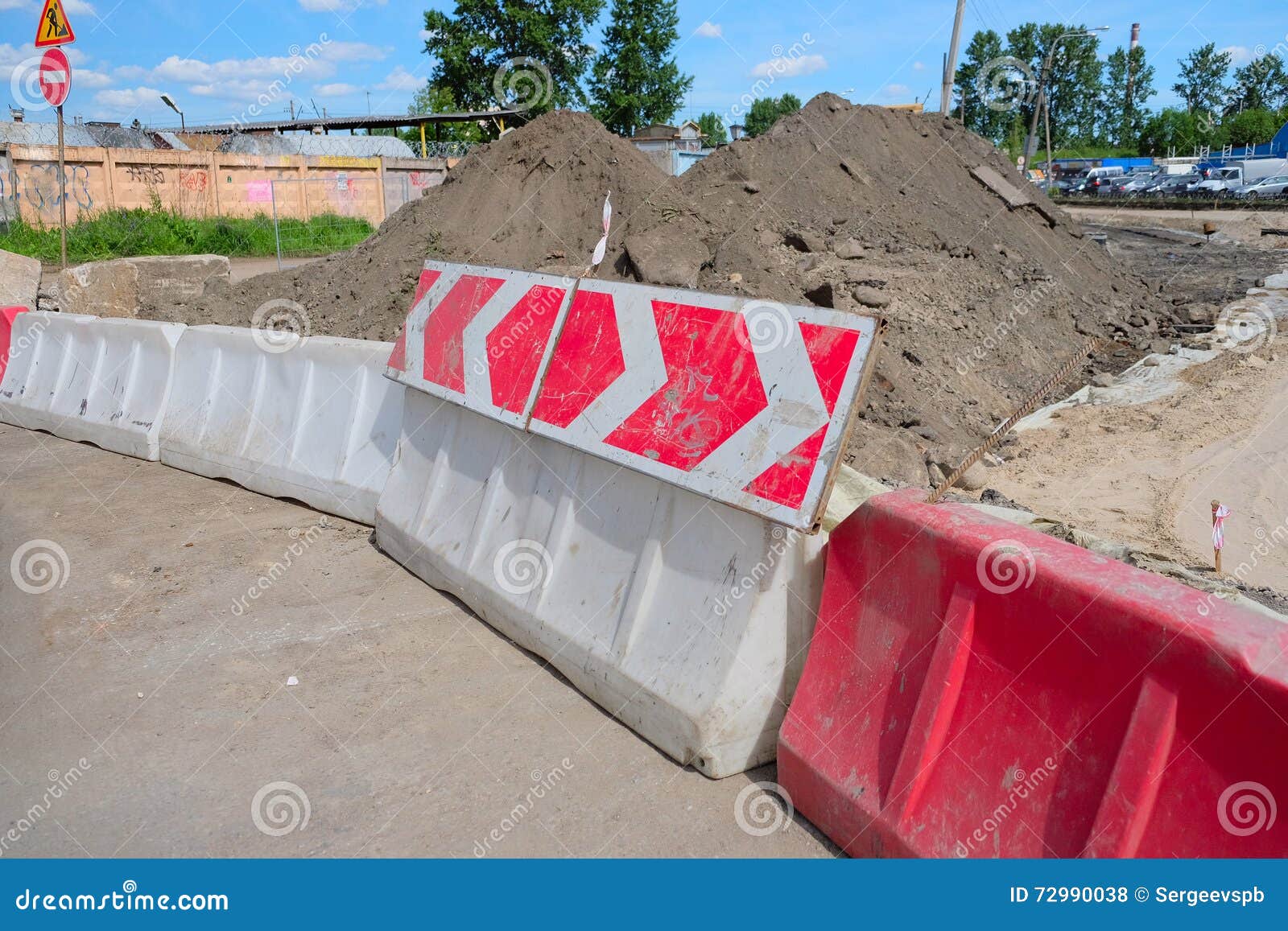 Warning Sign on the Rotational Direction Stock Photo - Image of ...