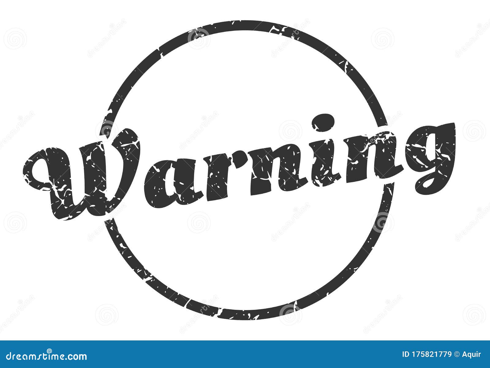 Warning Sign. Warning Round Vintage Stamp Stock Vector - Illustration ...