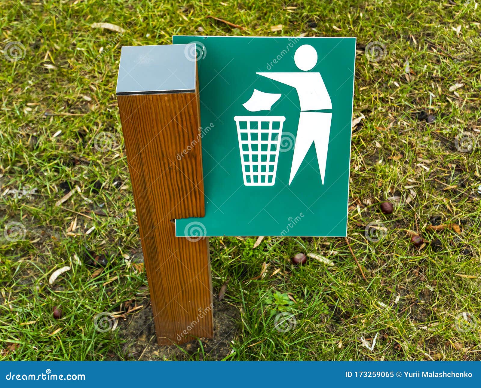 A Warning Sign about the Rules of Conduct in a Public Park Stock Image ...