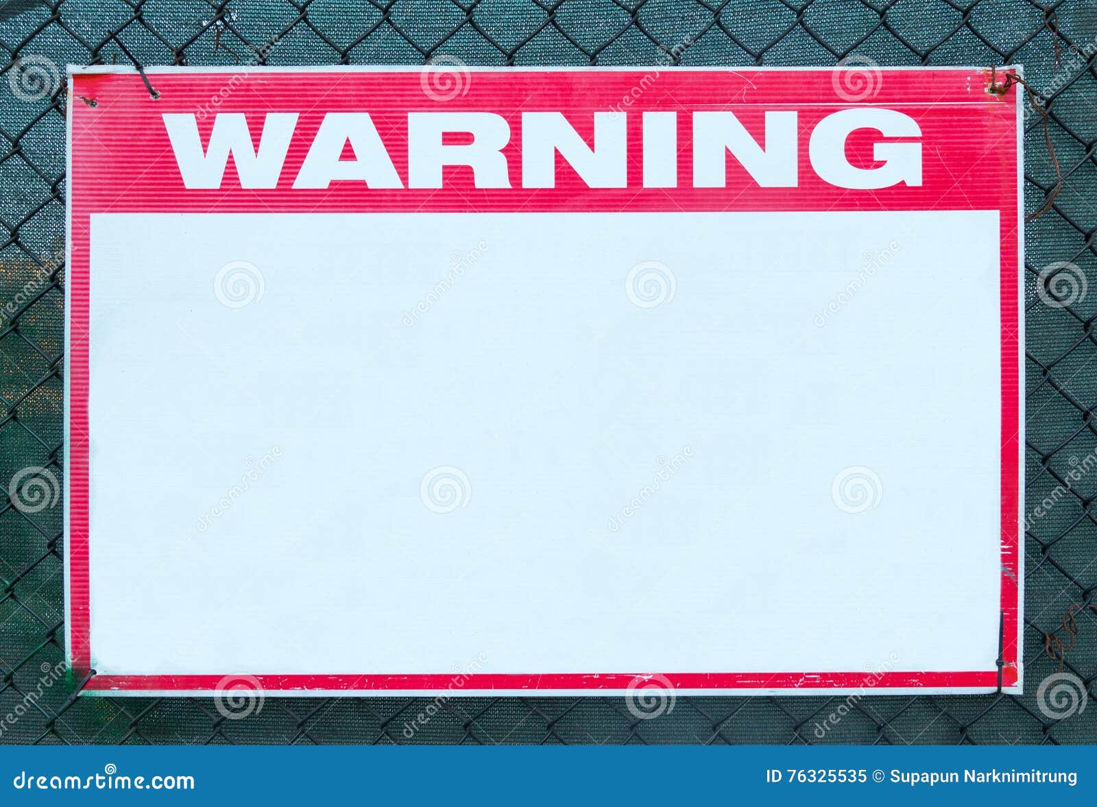 Warning Sign Safety Caution with Blank White Message at Construction ...