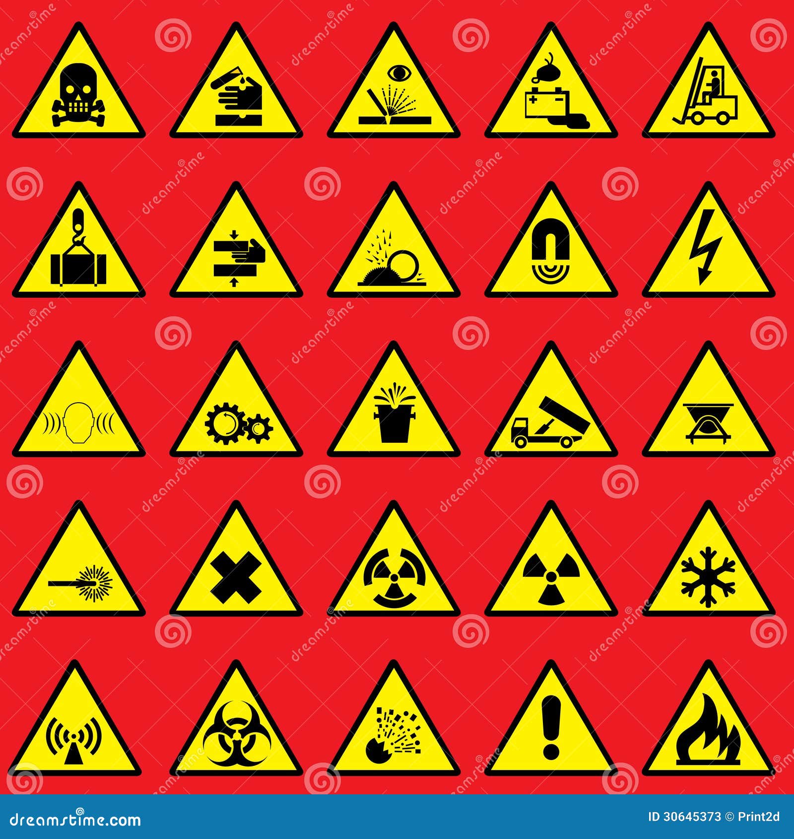 Warning sign stock vector. Illustration of communication - 30645373