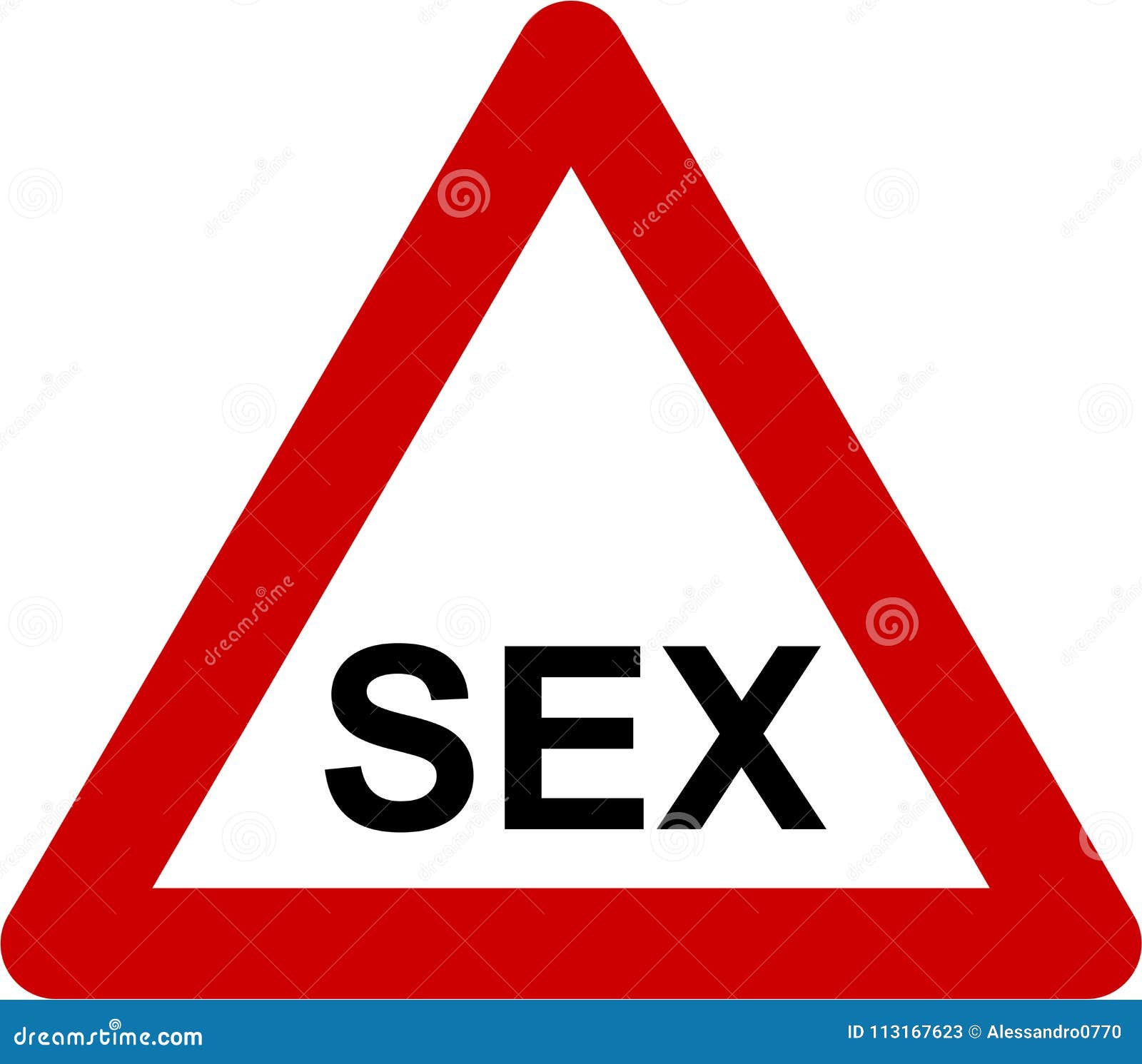 Warning Sign With Sex Stock Illustration Illustration Of Restriction 113167623